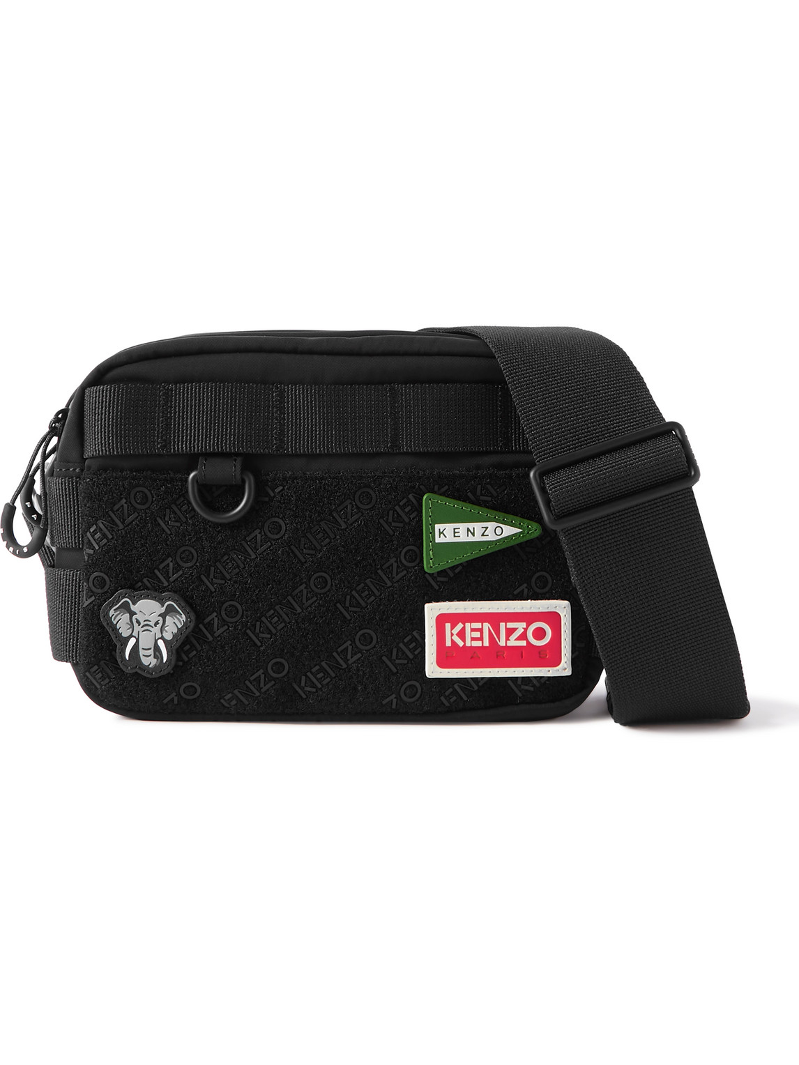 Kenzo Jungle Logo-appliquéd Webbing-trimmed Tech-twill Messenger Bag In ...