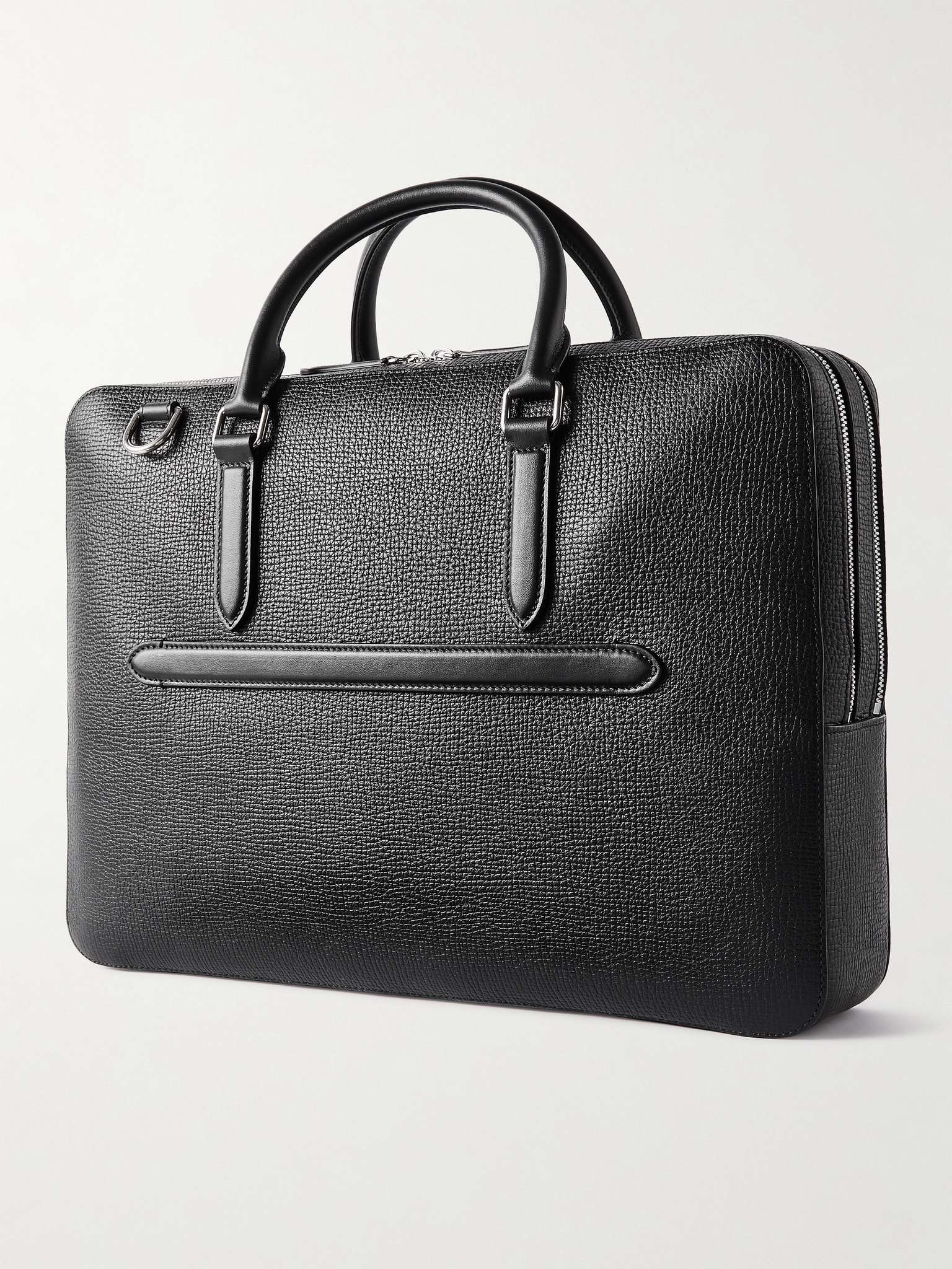 Black Cross-Grain Leather Briefcase | SMYTHSON | MR PORTER