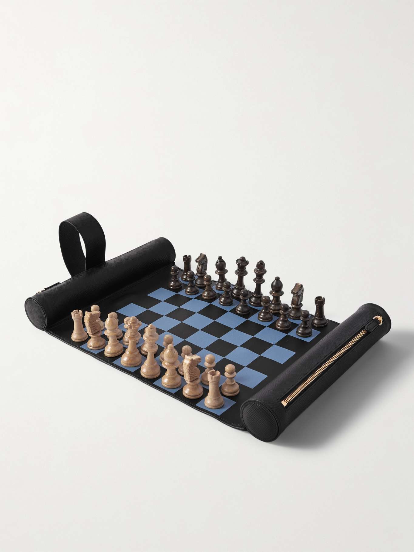 SMYTHSON Panama Cross-Grain Leather Chess Set for Men | MR PORTER