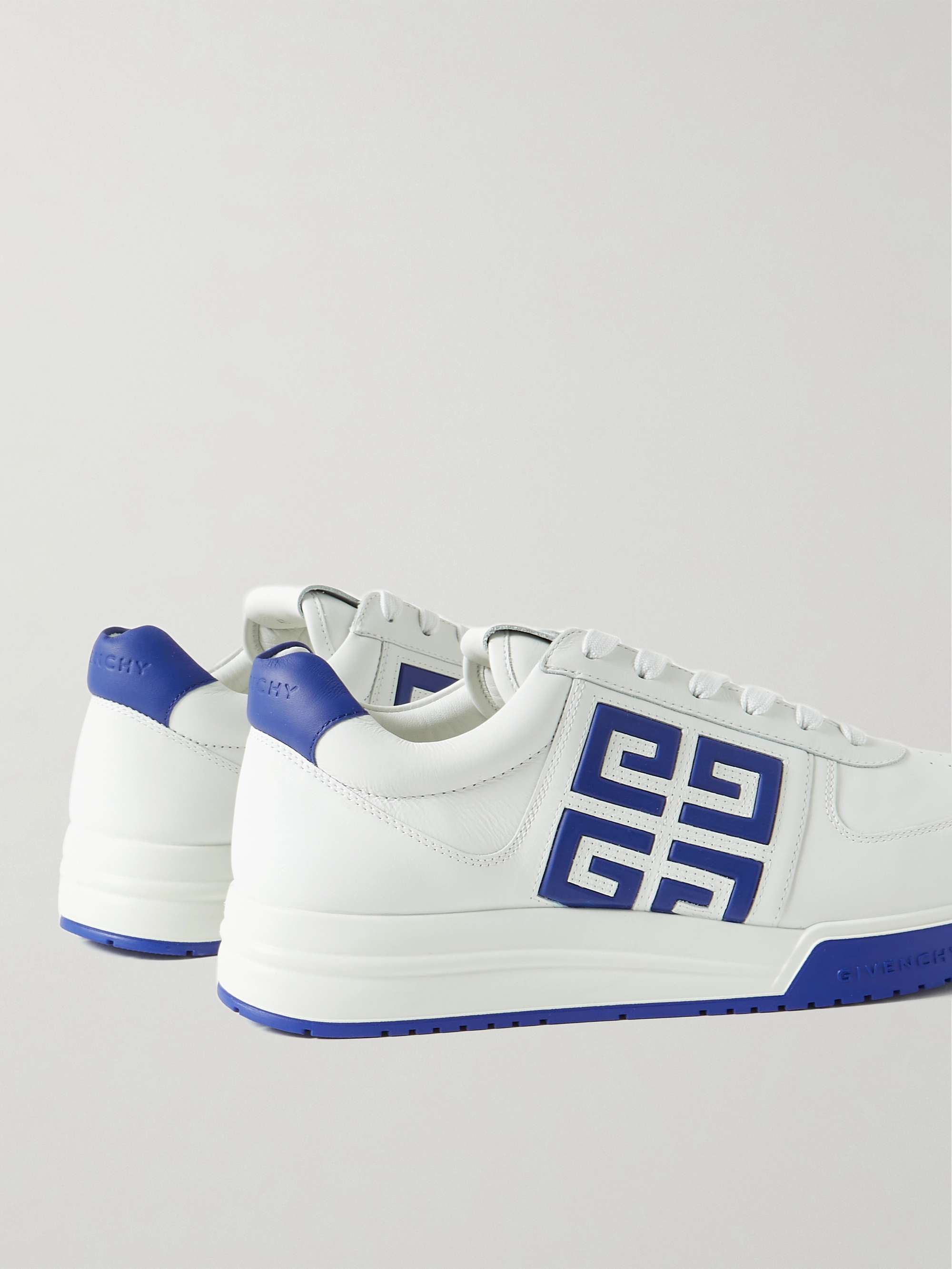 GIVENCHY G4 Logo-Embossed Leather Sneakers for Men | MR PORTER