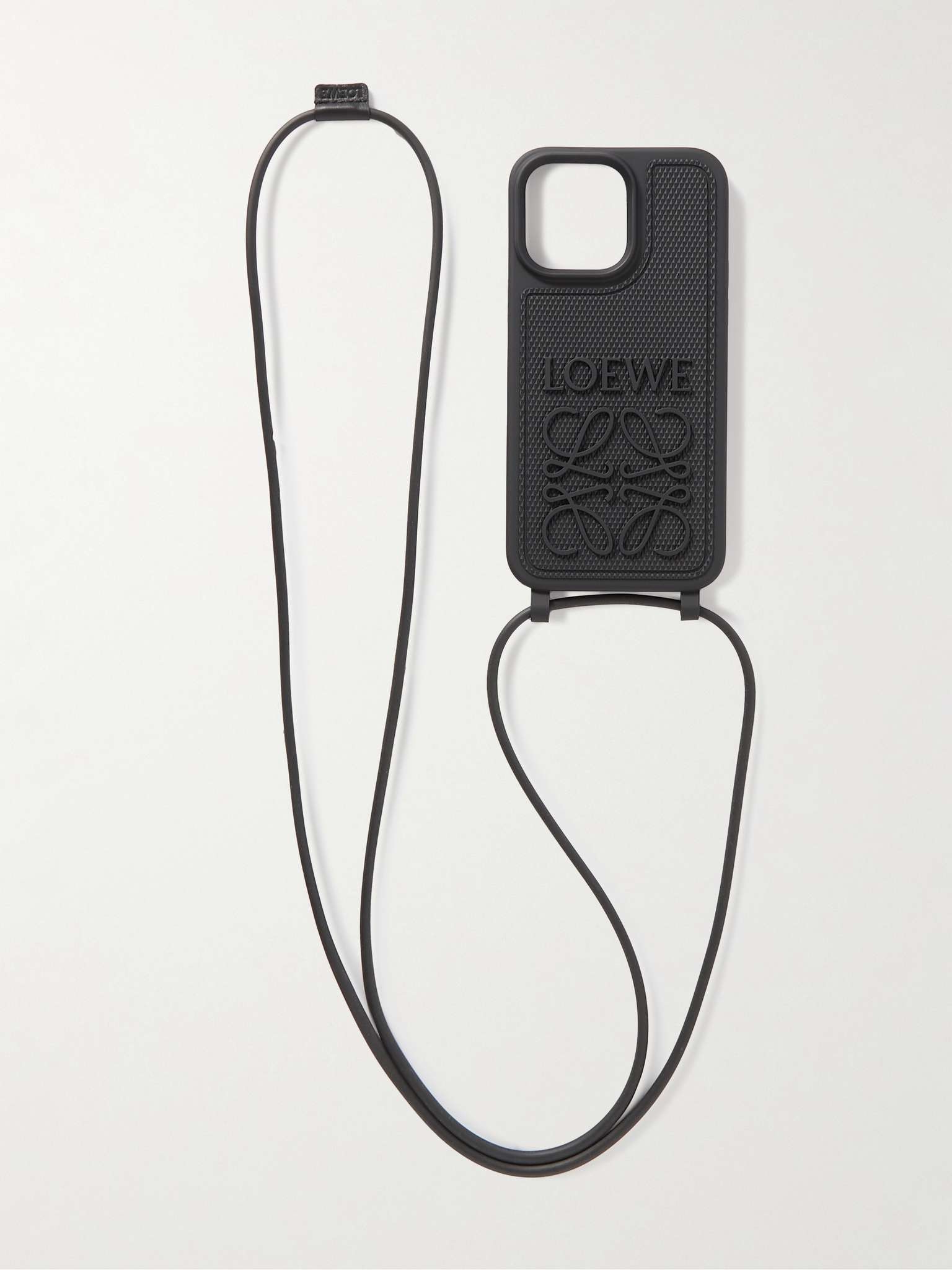 LOEWE Logo-Debossed Rubber iPhone 14 Pro Max Case with Lanyard for Men ...