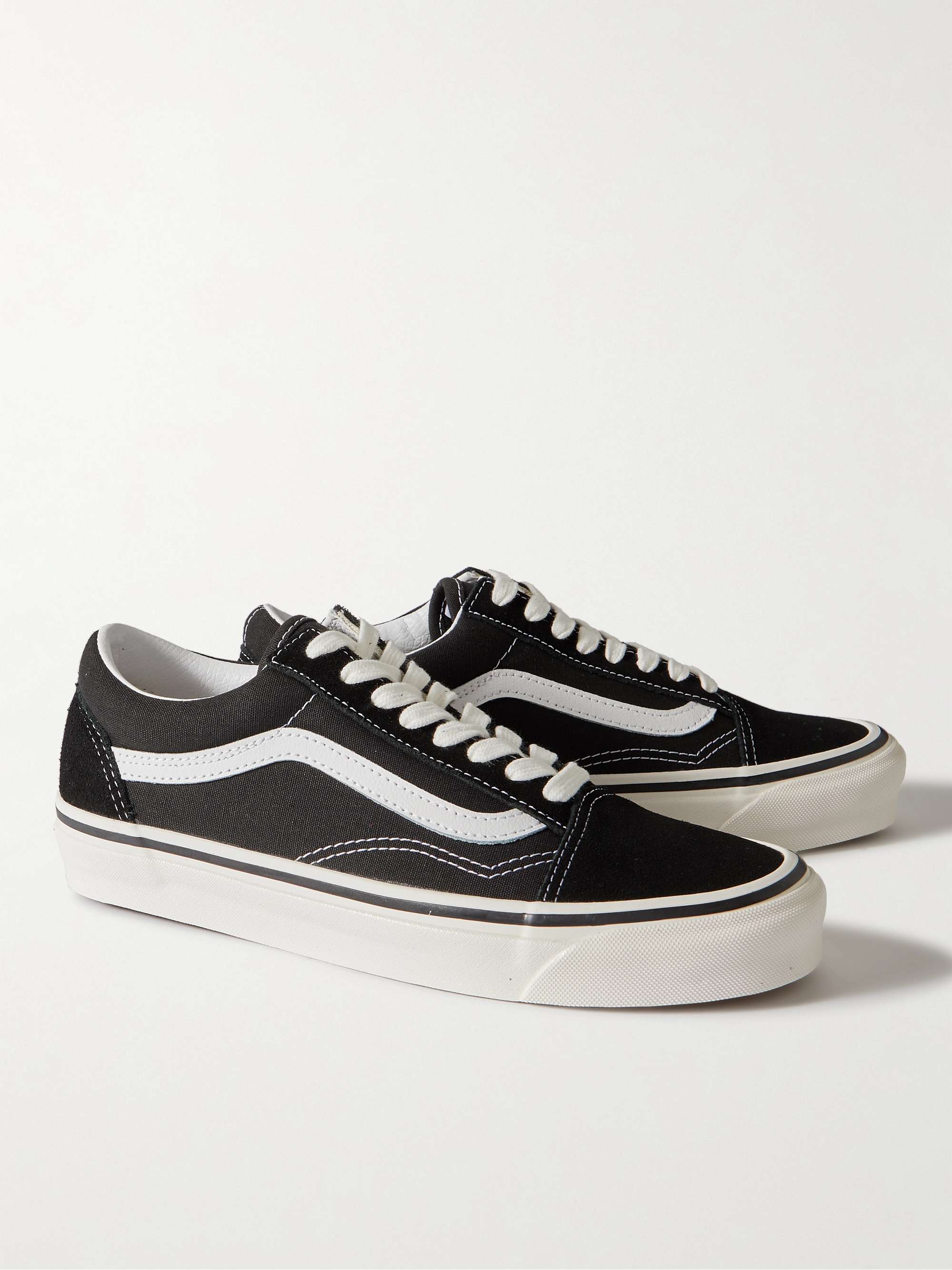 VANS Old Skool 36 DX Leather-Trimmed Canvas and Suede Sneakers for Men ...