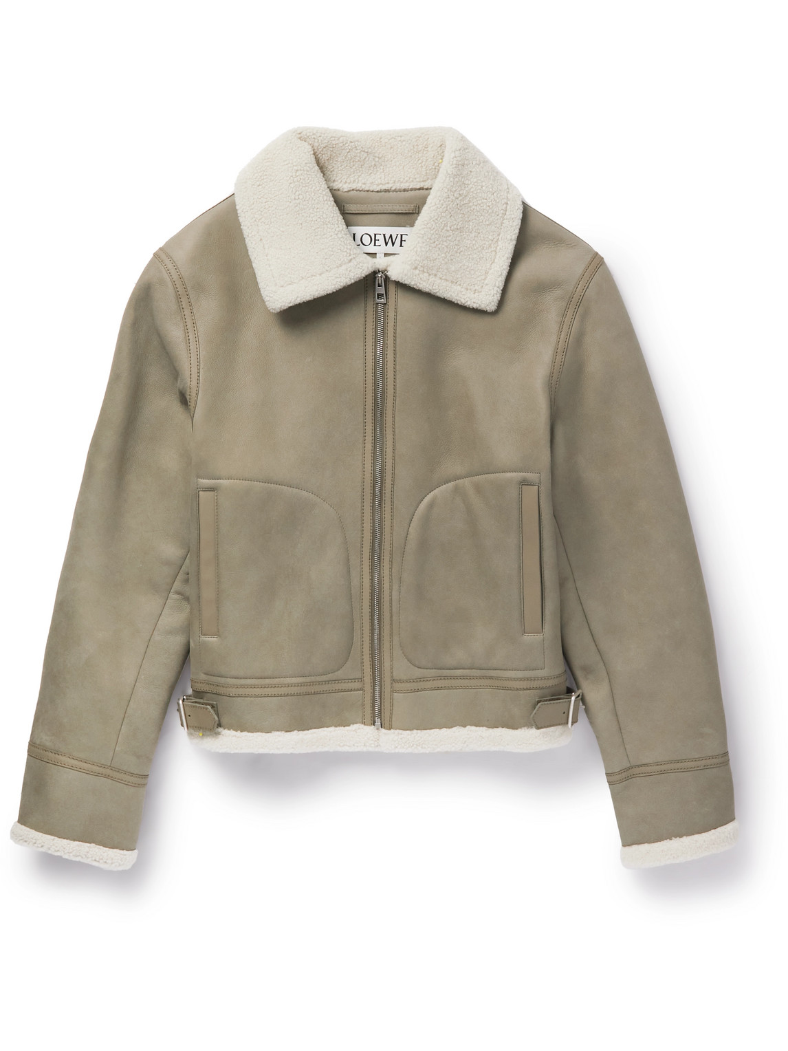 Loewe Aviator Jacket In Sage Off White | ModeSens