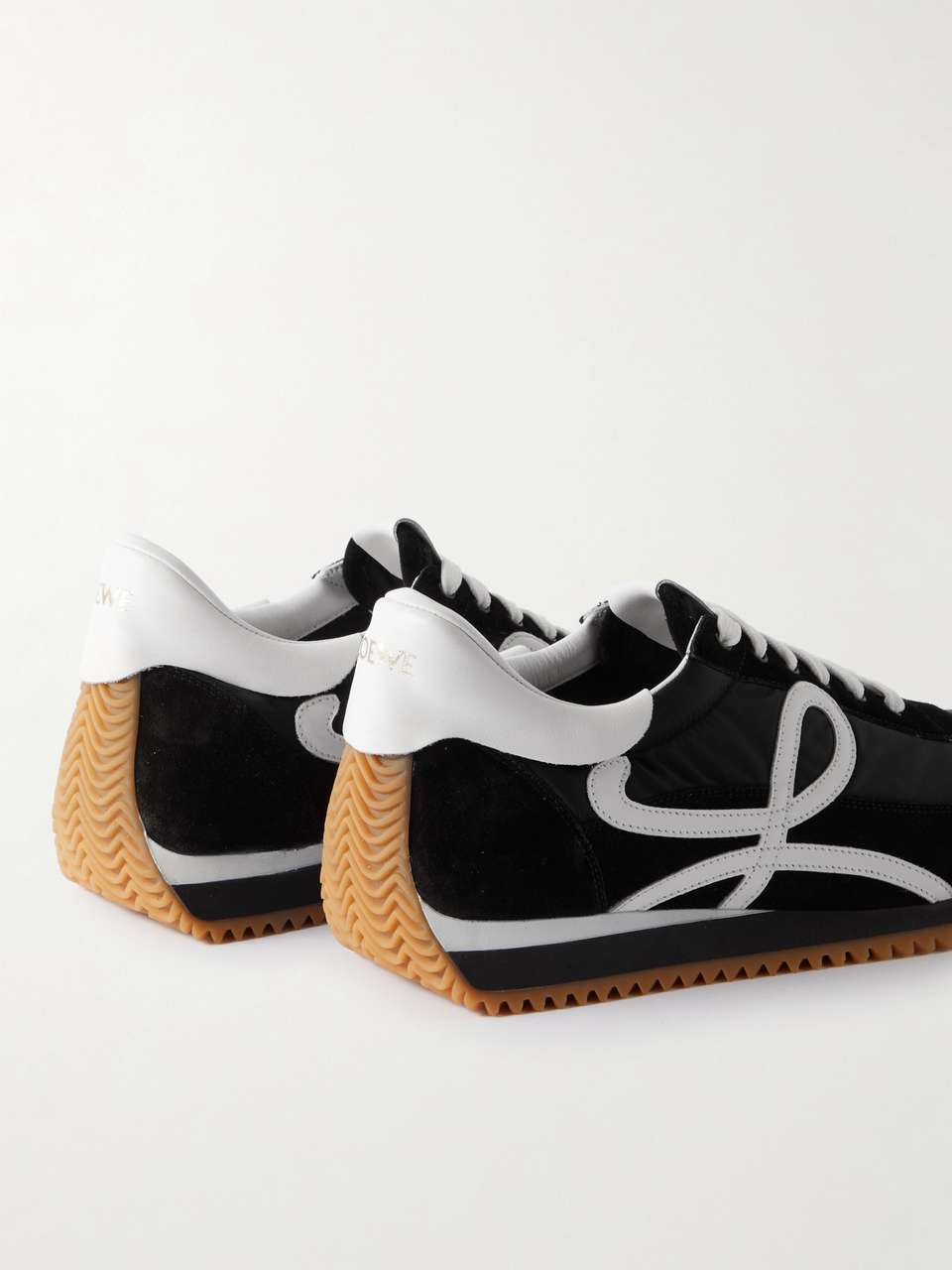 LOEWE Flow Runner Leather-Trimmed Suede and Nylon Sneakers for Men | MR ...