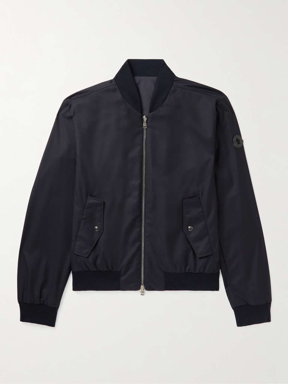 MONCLER Barn Reversible Virgin Wool-Flannel and Shell Bomber Jacket for ...