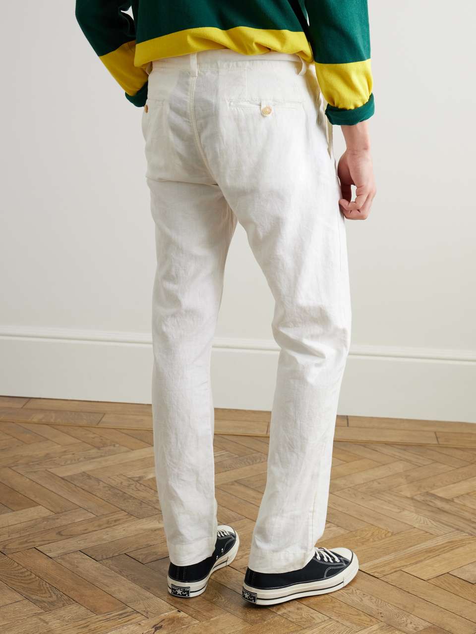 POLO RALPH LAUREN Slim-Fit Straight-Leg Linen and Cotton-Blend Trousers for Men | MR PORTER