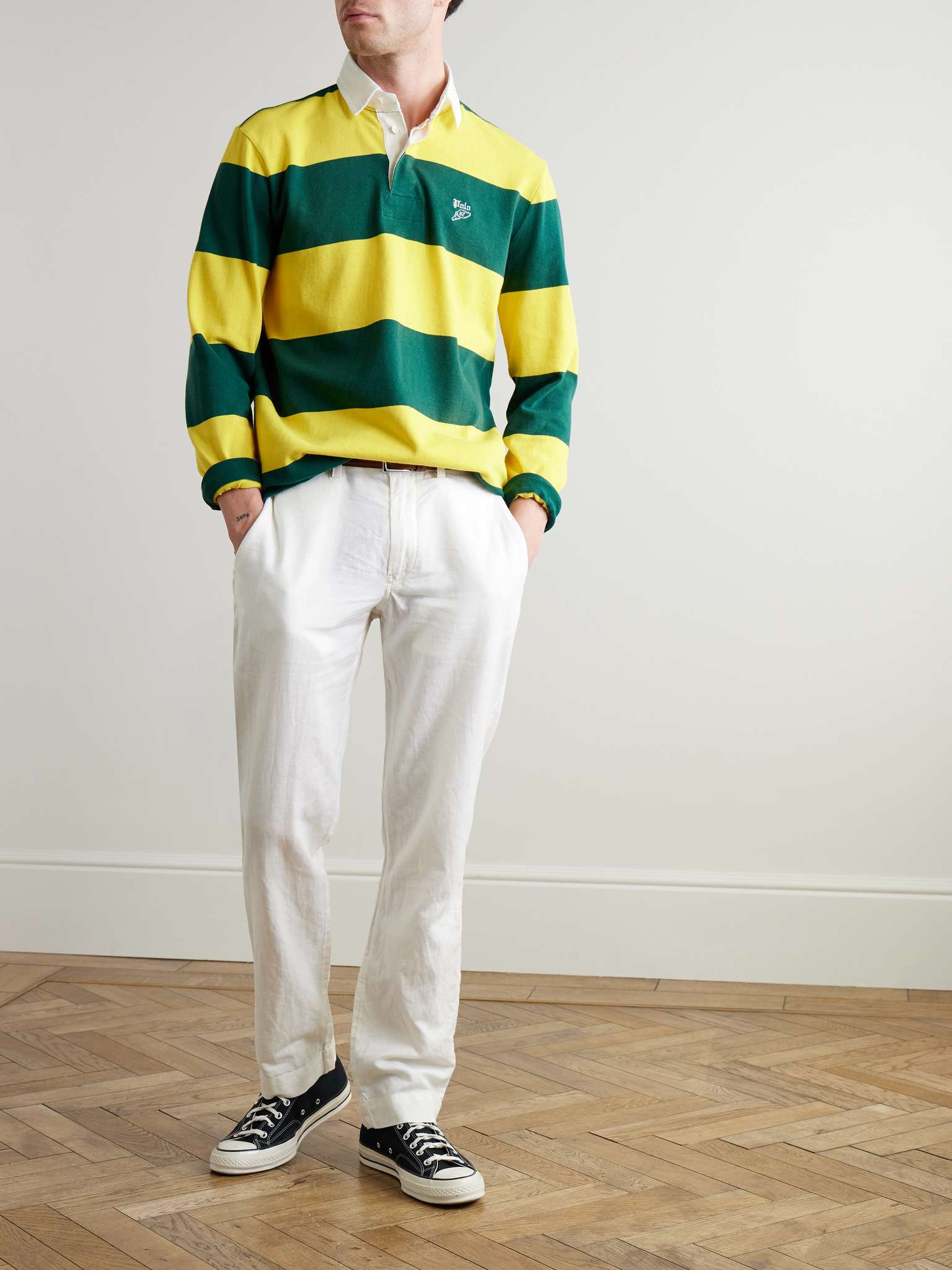 POLO RALPH LAUREN Slim-Fit Straight-Leg Linen and Cotton-Blend Trousers for Men | MR PORTER