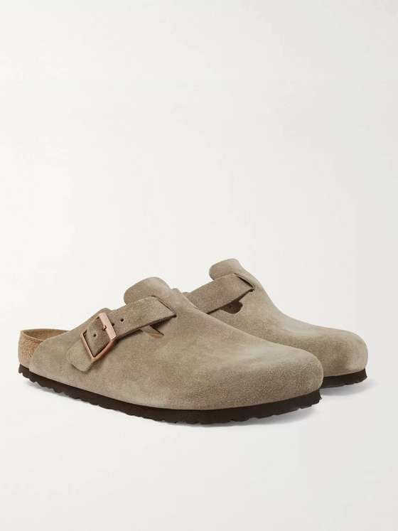 BIRKENSTOCK Boston Suede Clogs for Men | MR PORTER
