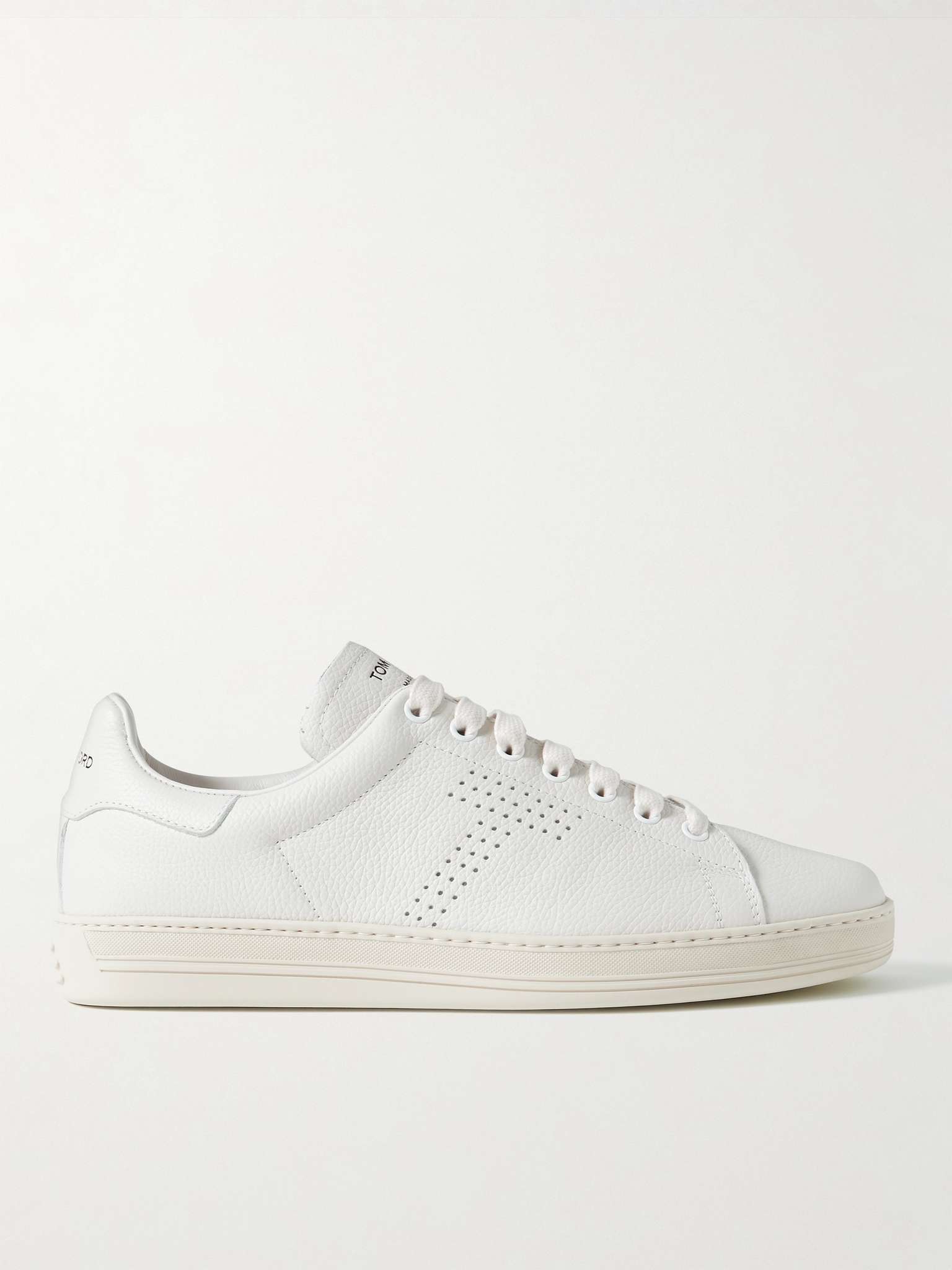 TOM FORD Warwick Perforated Full-Grain Leather Sneakers for Men | MR PORTER
