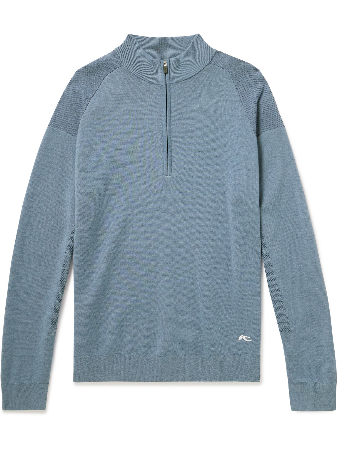 Kjus Kulum Wool-blend Half-zip Mid-layer In Blue | ModeSens