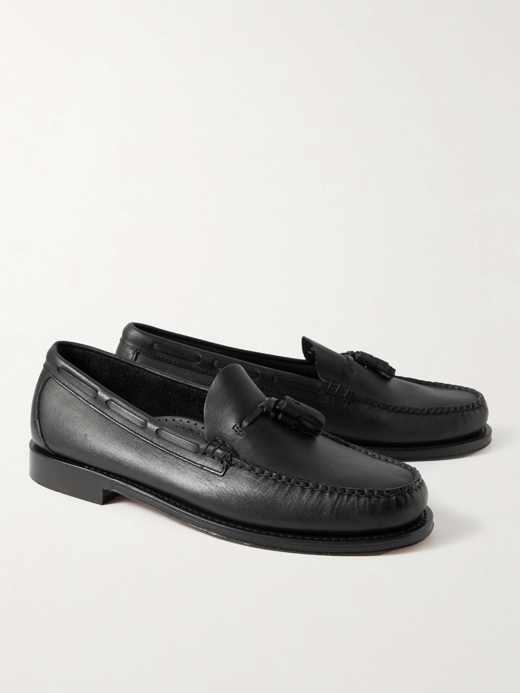 Black Weejuns Heritage Larkin Leather Tasselled Loafers | G.H. BASS ...