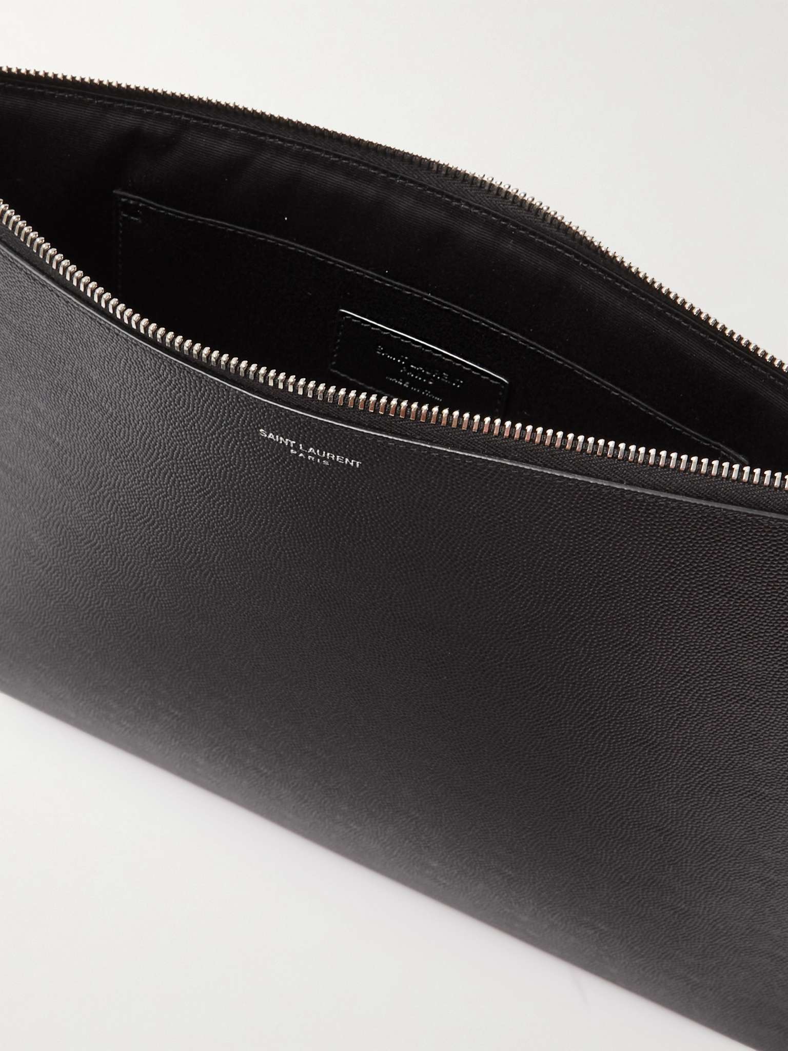 SAINT LAURENT Pebble-Grain Leather Pouch for Men | MR PORTER
