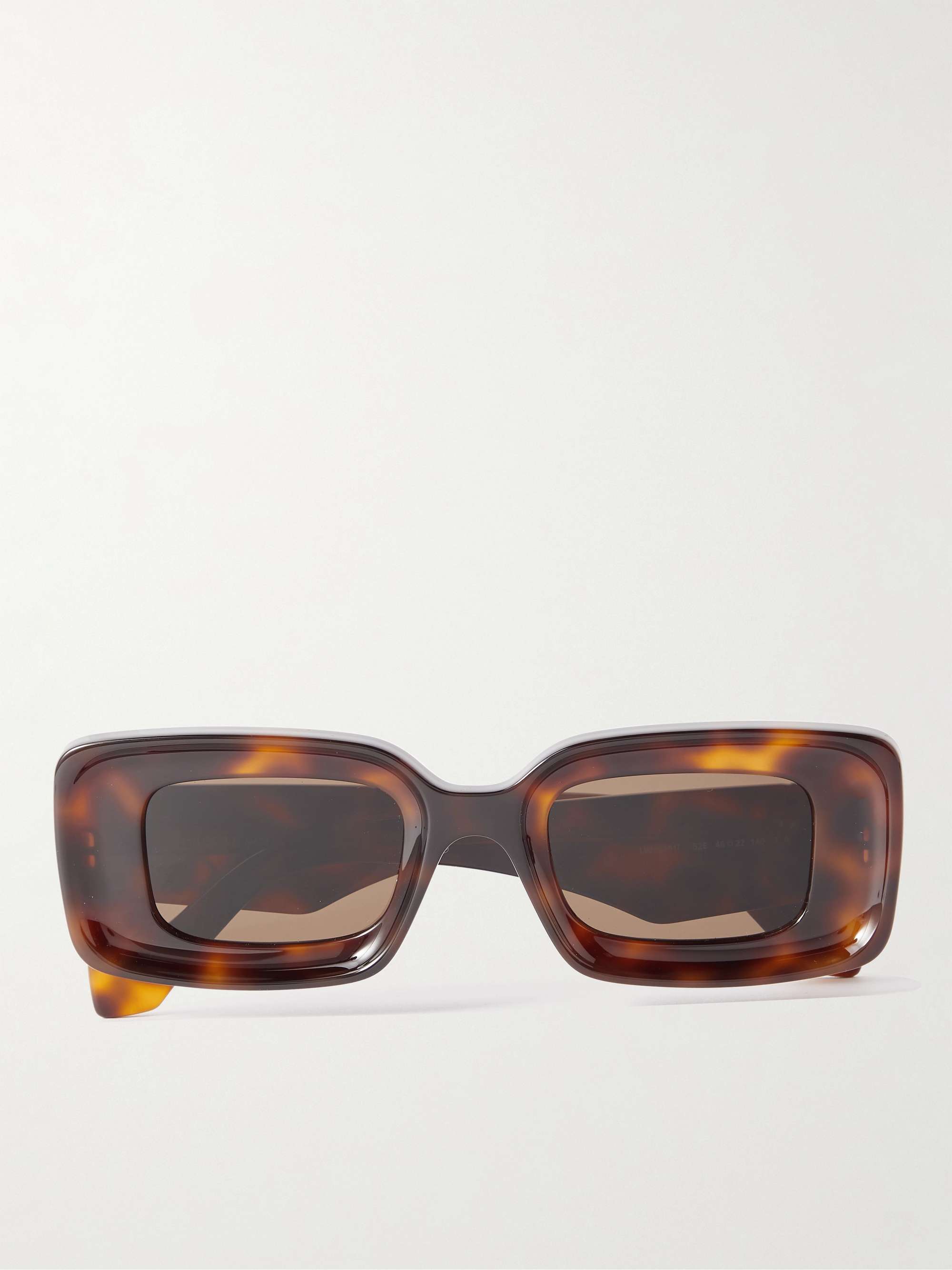 LOEWE EYEWEAR Anagram Rectangular-Frame Tortoiseshell Acetate Sunglasses for Men | MR PORTER