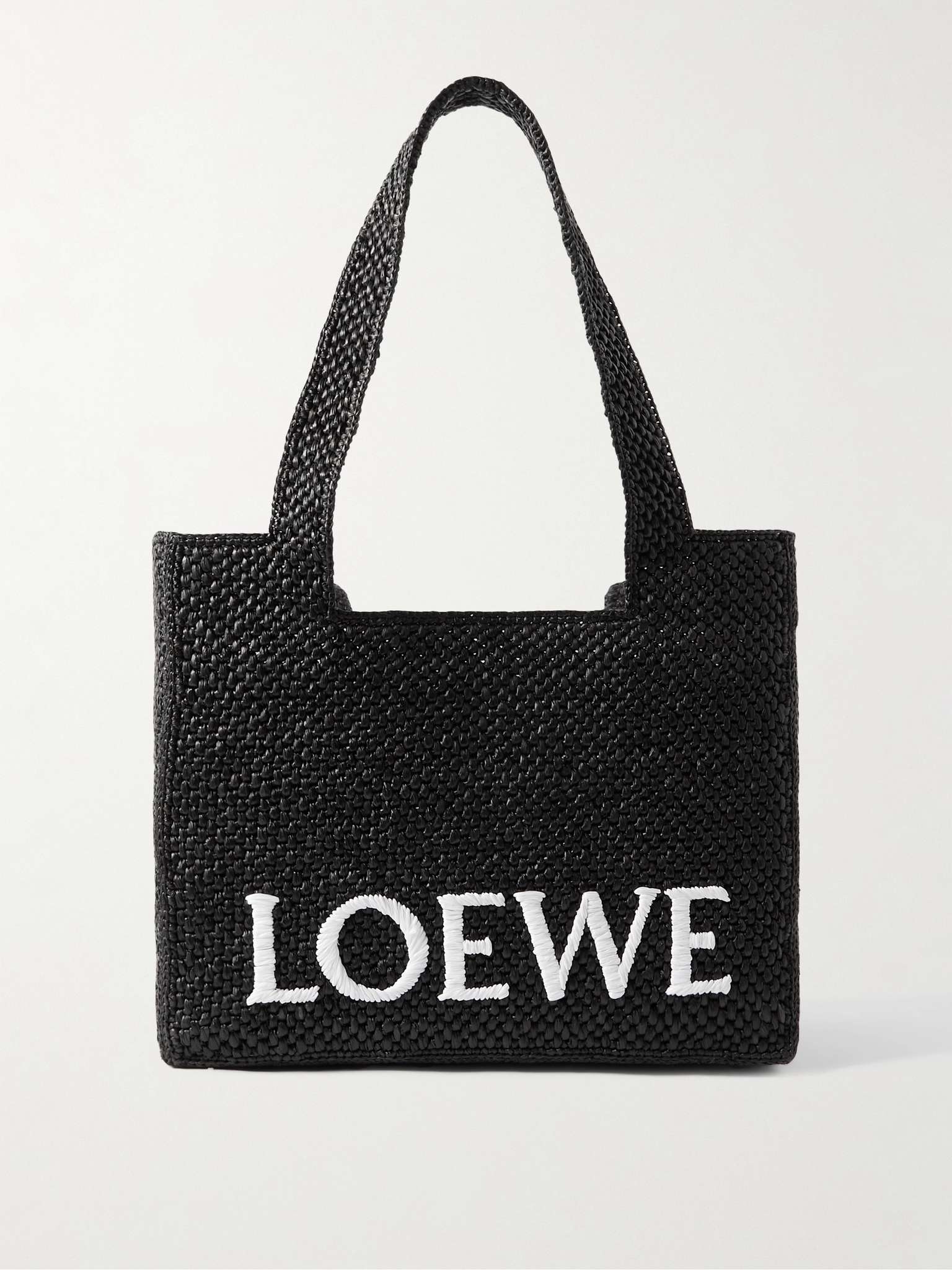 LOEWE Medium Logo-Embroidered Raffia Tote Bag for Men | MR PORTER