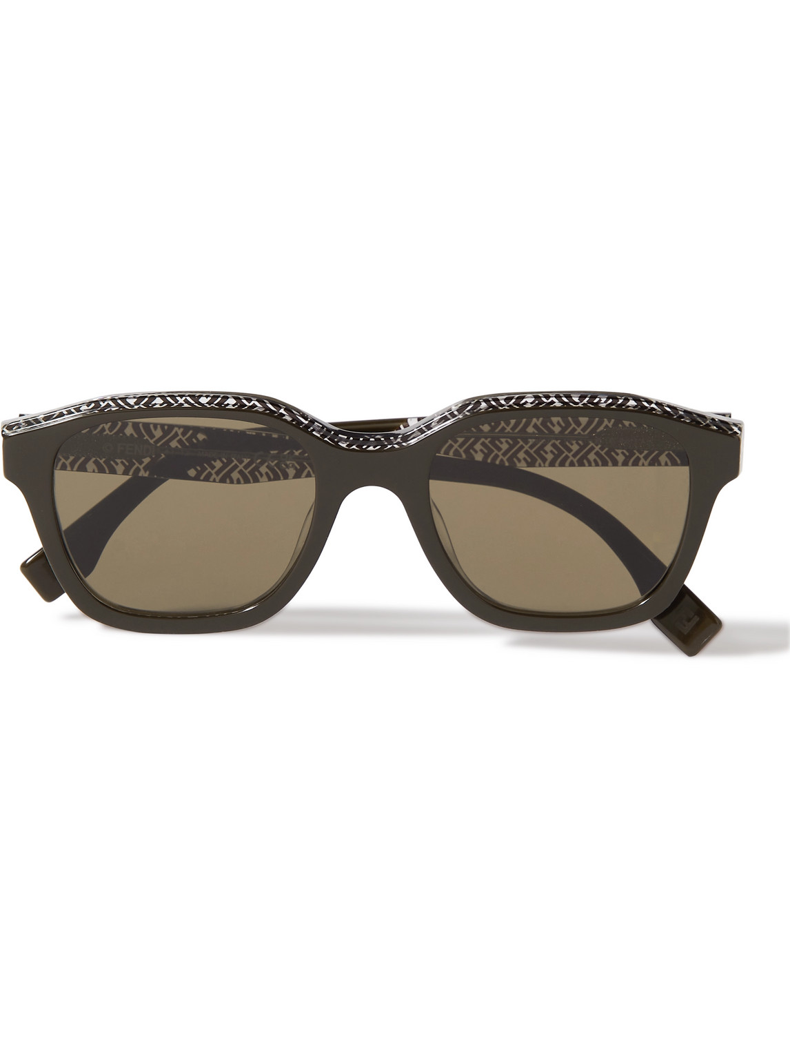Fendi - D-Frame Logo-Print Acetate Sunglasses - Men - Brown | The ...