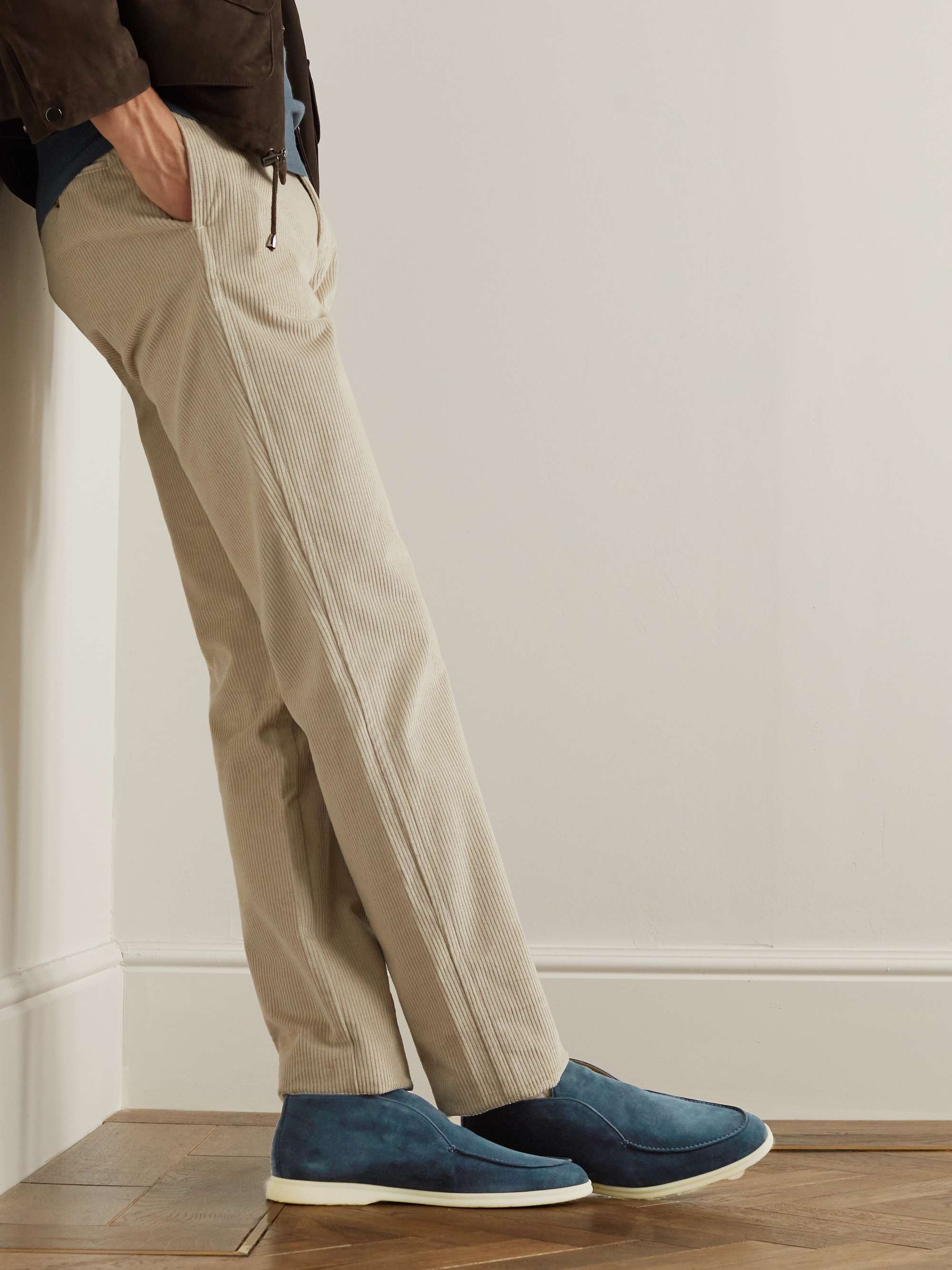 LORO PIANA Open Walk Suede Boots for Men | MR PORTER