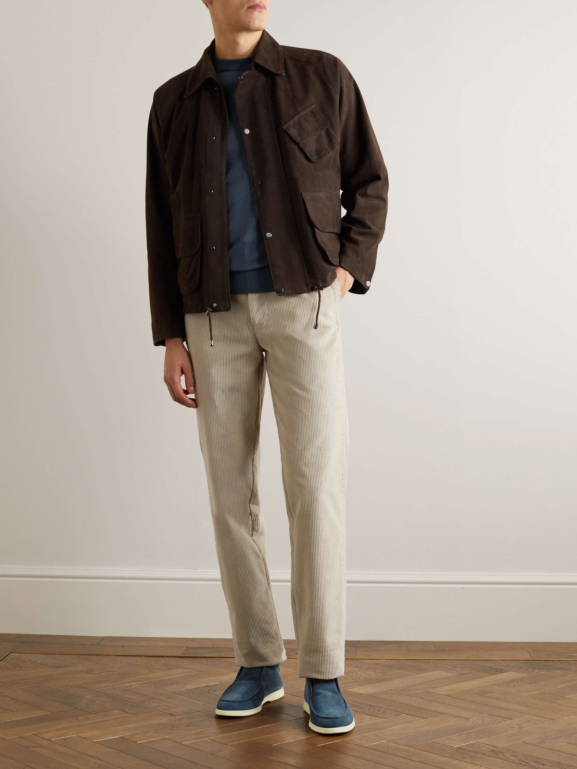 LORO PIANA Open Walk Suede Boots for Men | MR PORTER