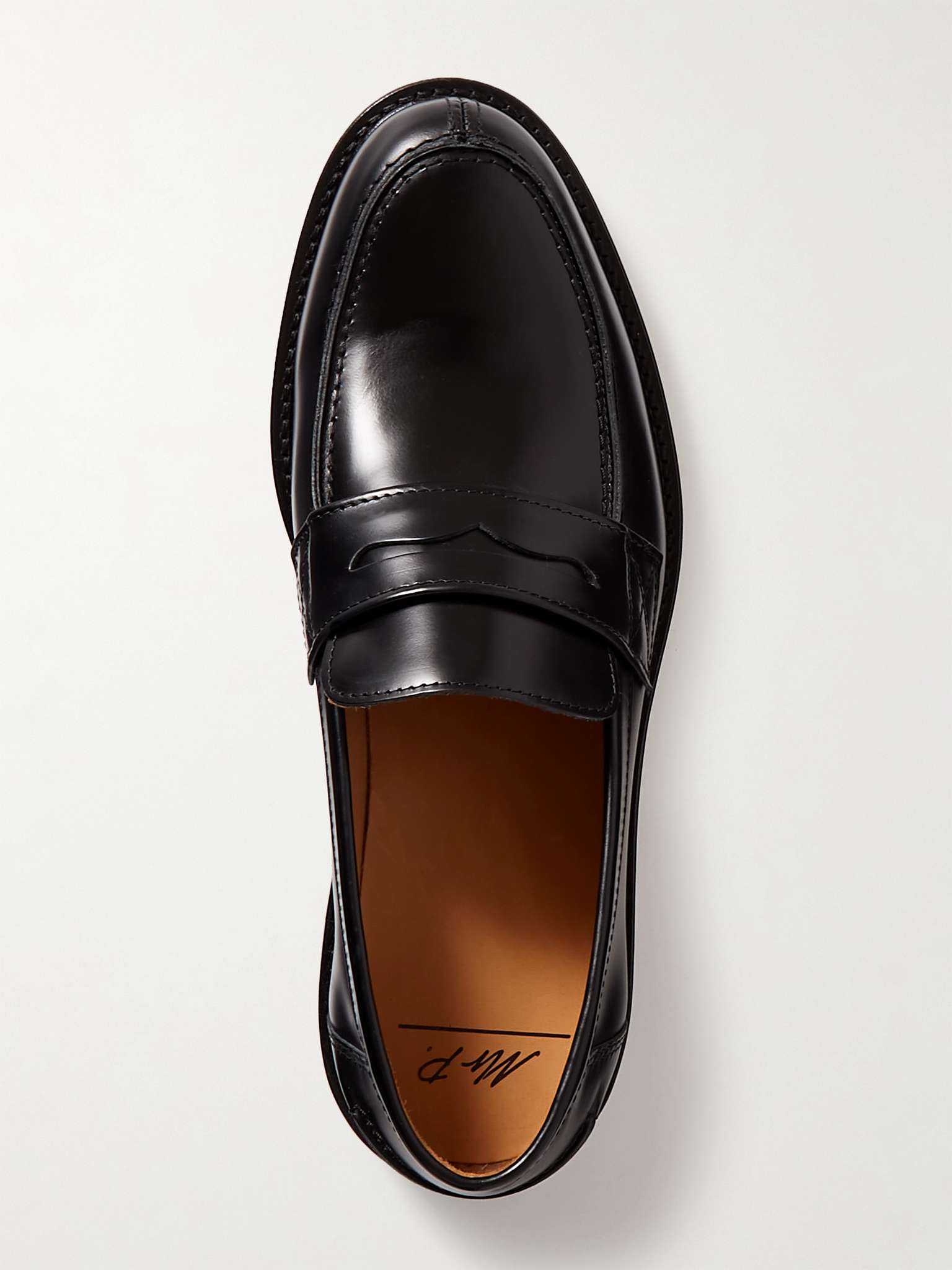 MR P. Scott Polished-Leather Penny Loafers for Men | MR PORTER