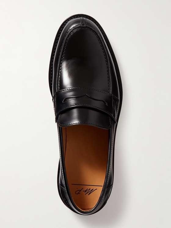 MR P. Scott Polished-Leather Penny Loafers for Men | MR PORTER