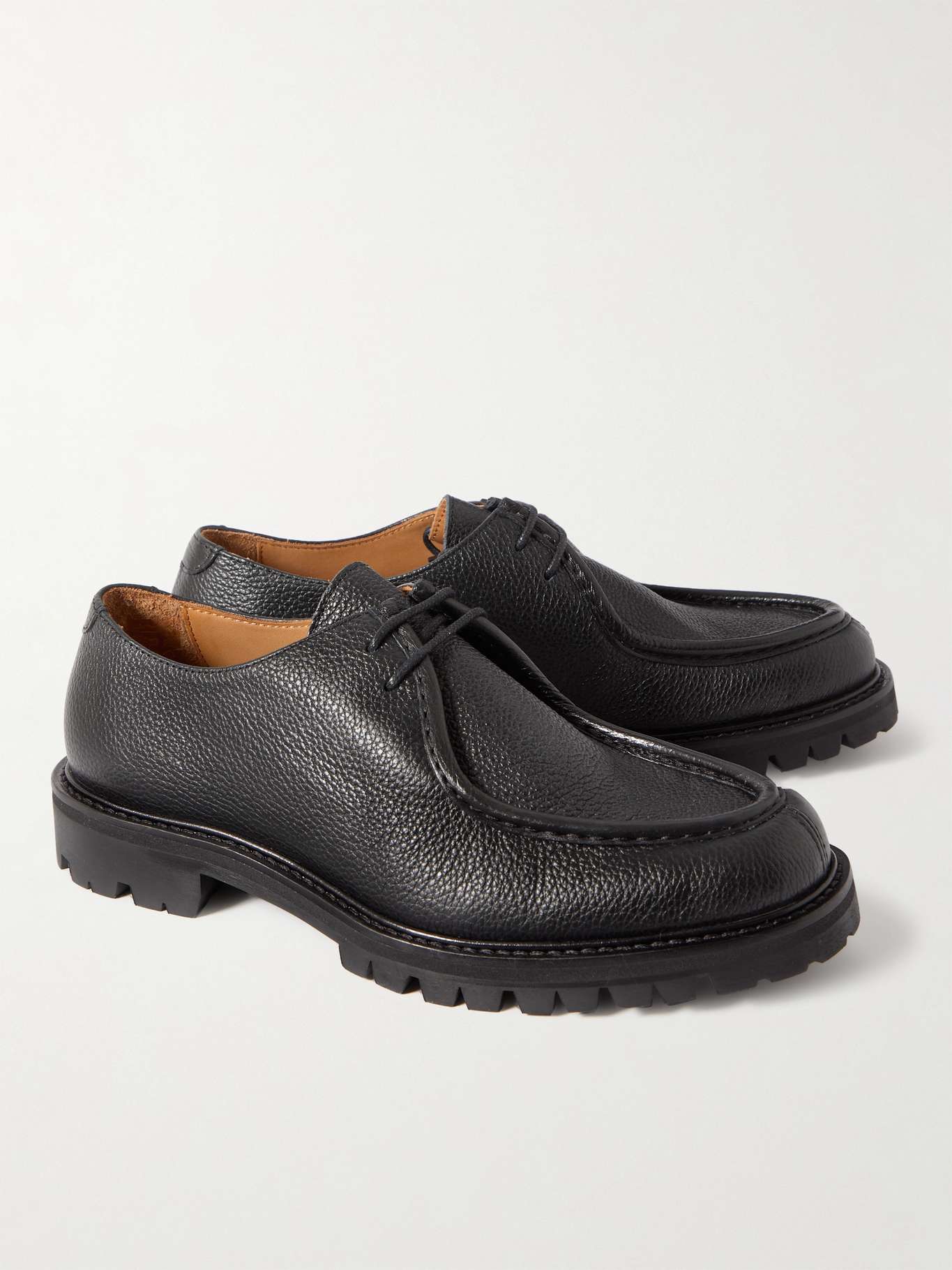 MR P. Jacques Pebble-Grain Leather Derby Shoes for Men | MR PORTER