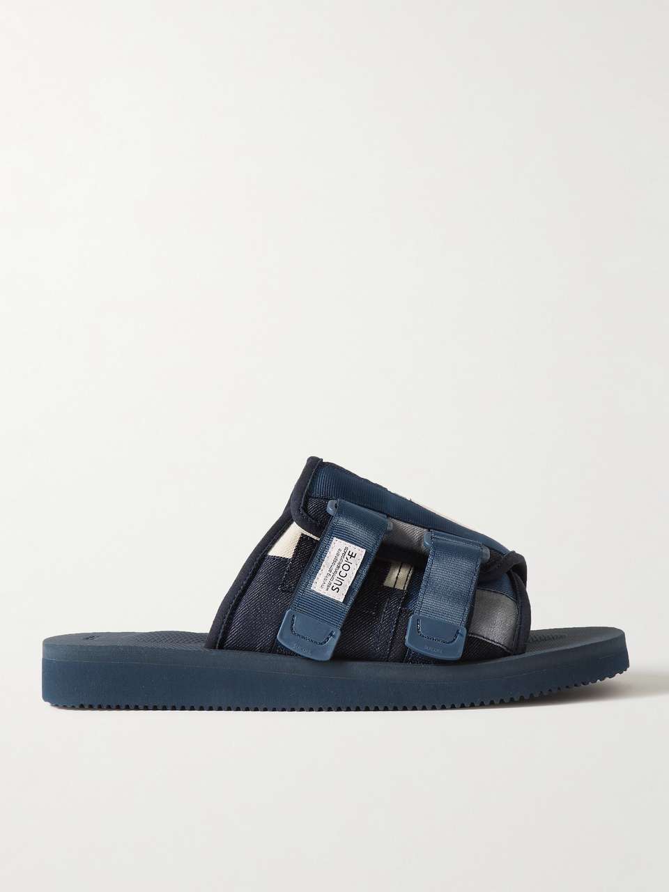 SUICOKE KAW-VS Webbing and Suede-Trimmed Denim Sandals for Men | MR PORTER