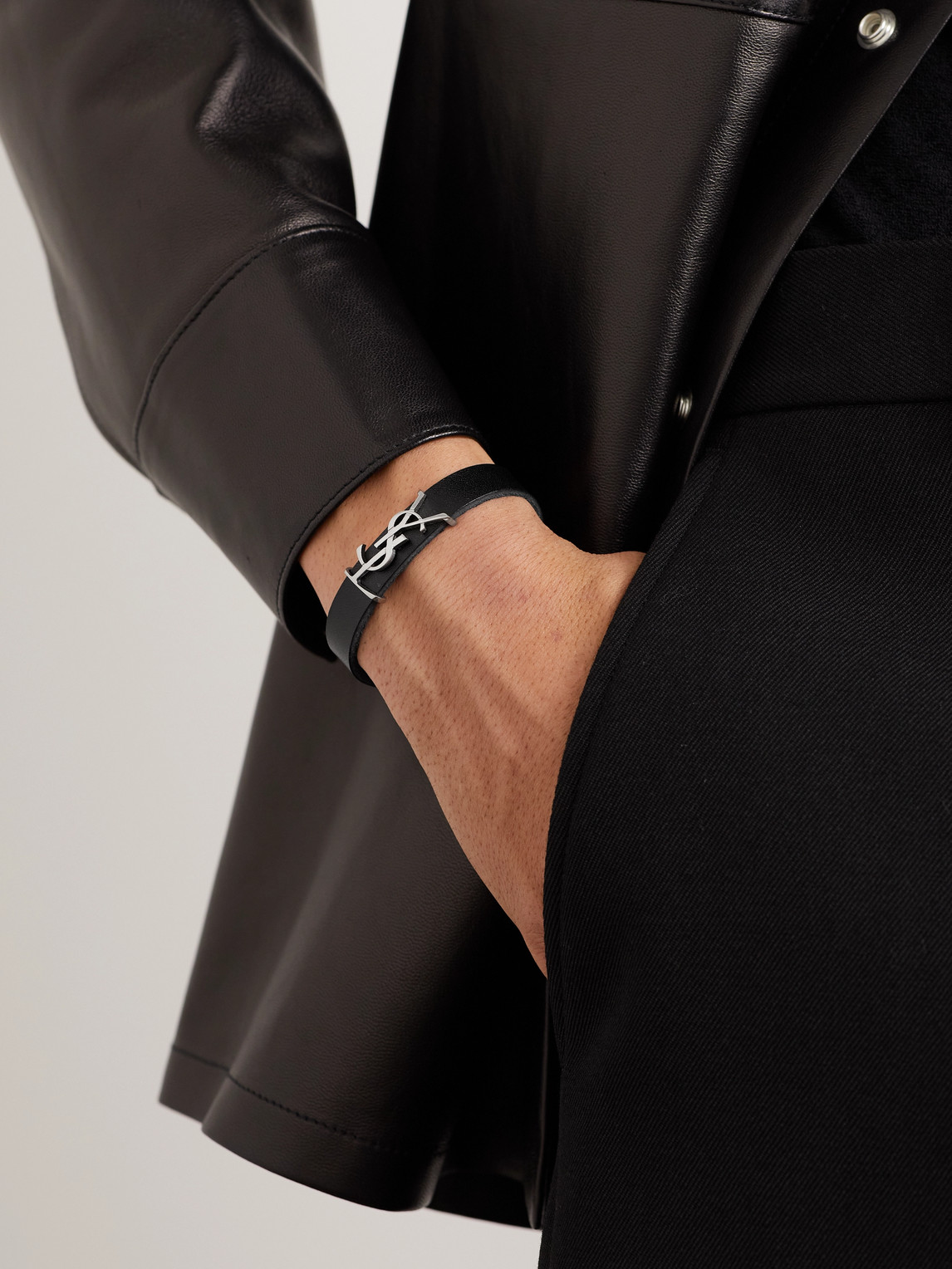 Saint laurent opyum leather bracelet store