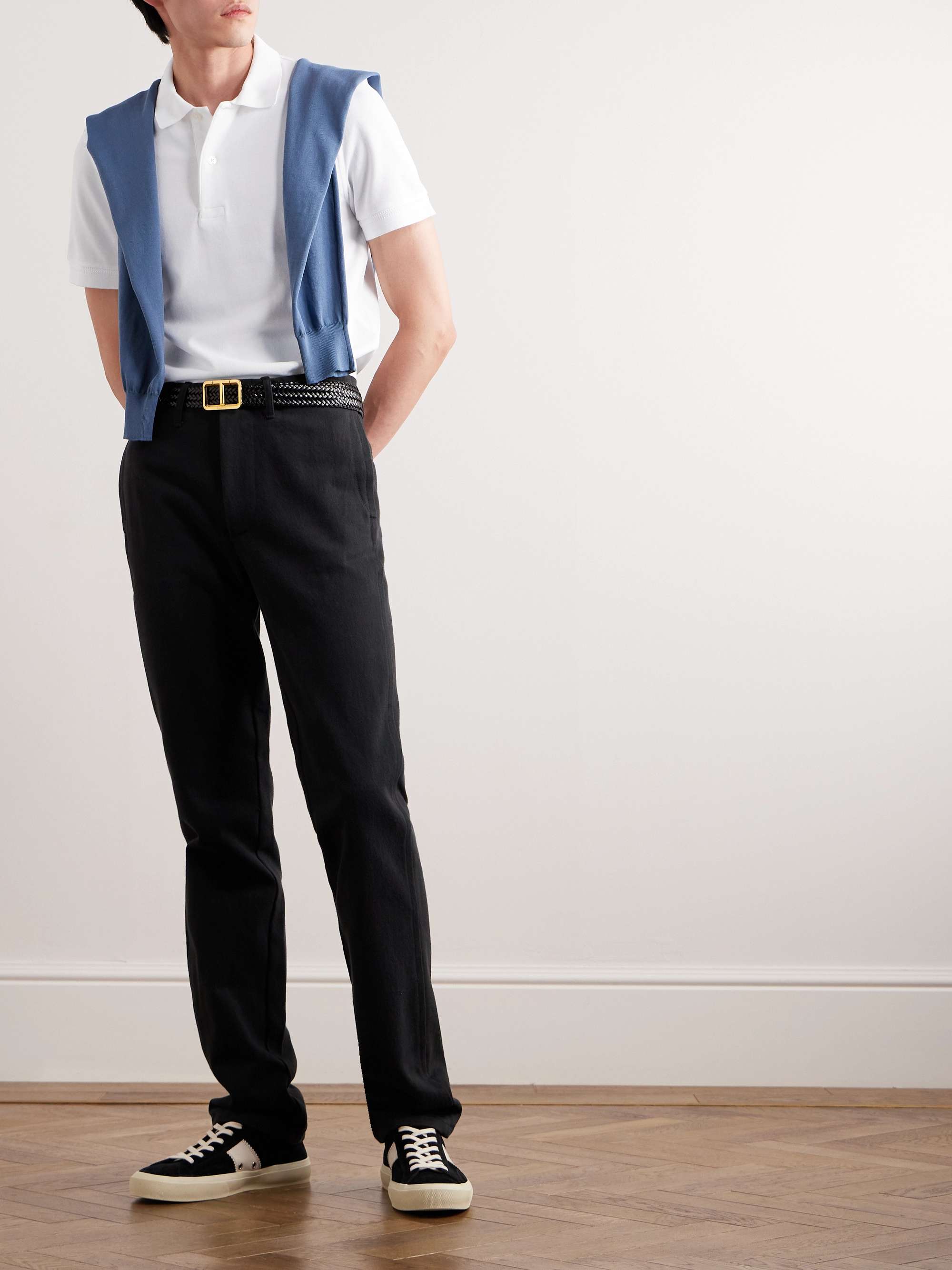 LORO PIANA Slim-Fit Straight-Leg Cotton and Linen-Blend LORO PIANA Slim-Fit Straight-Leg Cotton and Linen-Blend