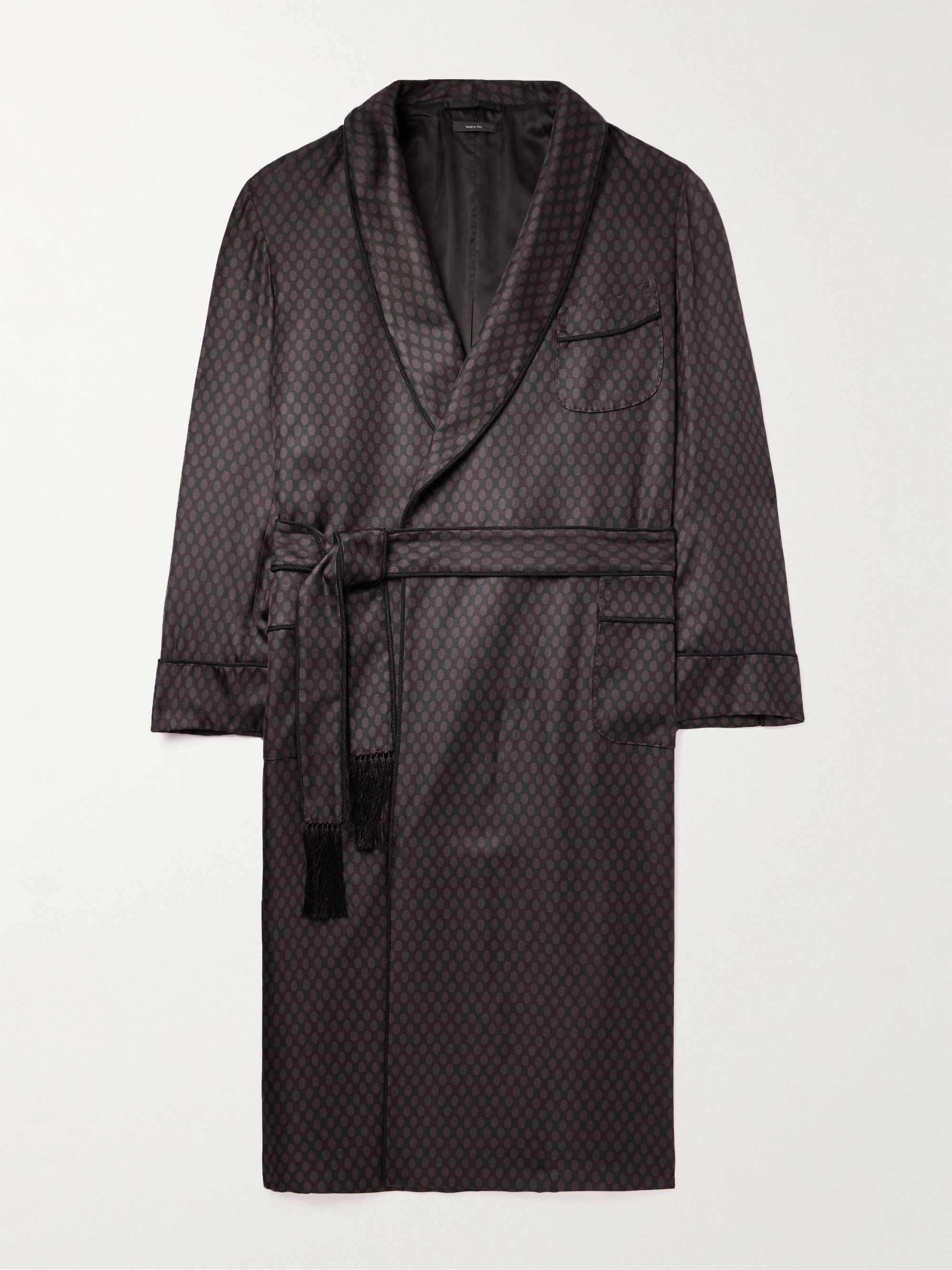 TOM FORD Polka-Dot Silk-Twill Robe for Men | MR PORTER