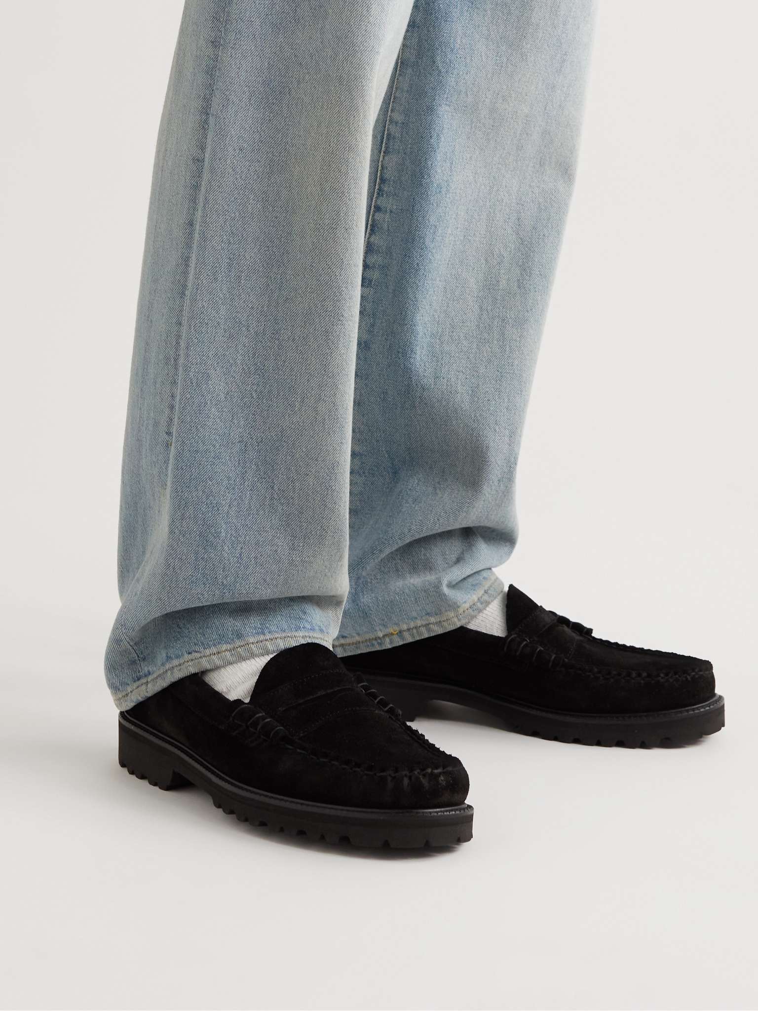 G.H. BASS Weejun 90 Larson Suede Penny Loafers for Men | MR PORTER