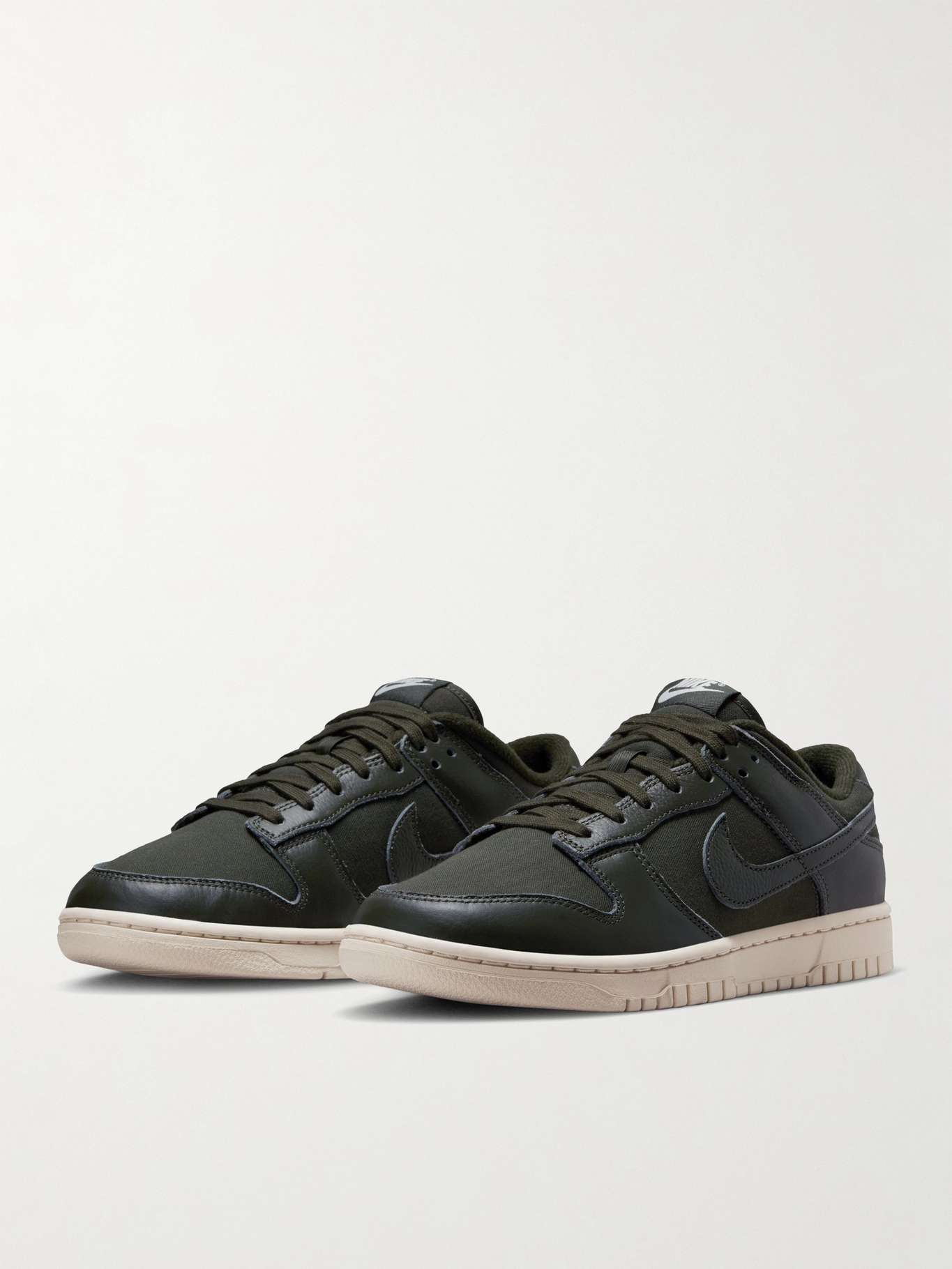 NIKE Dunk Low Retro PRM NBHD Leather-Trimmed Canvas Sneakers for Men ...