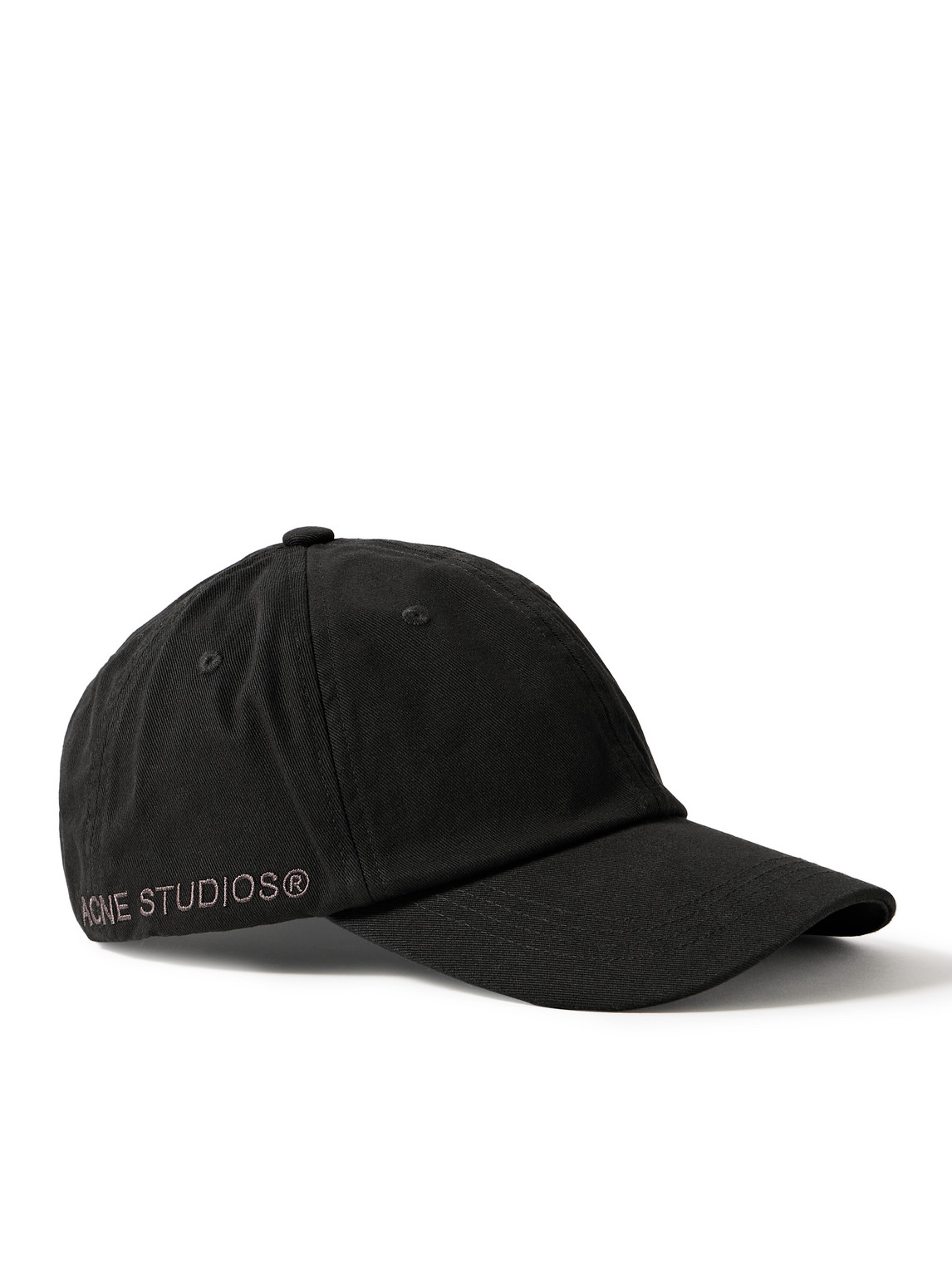 Acne Studios Logo-embroidered Cotton-twill Baseball Cap In Black | ModeSens