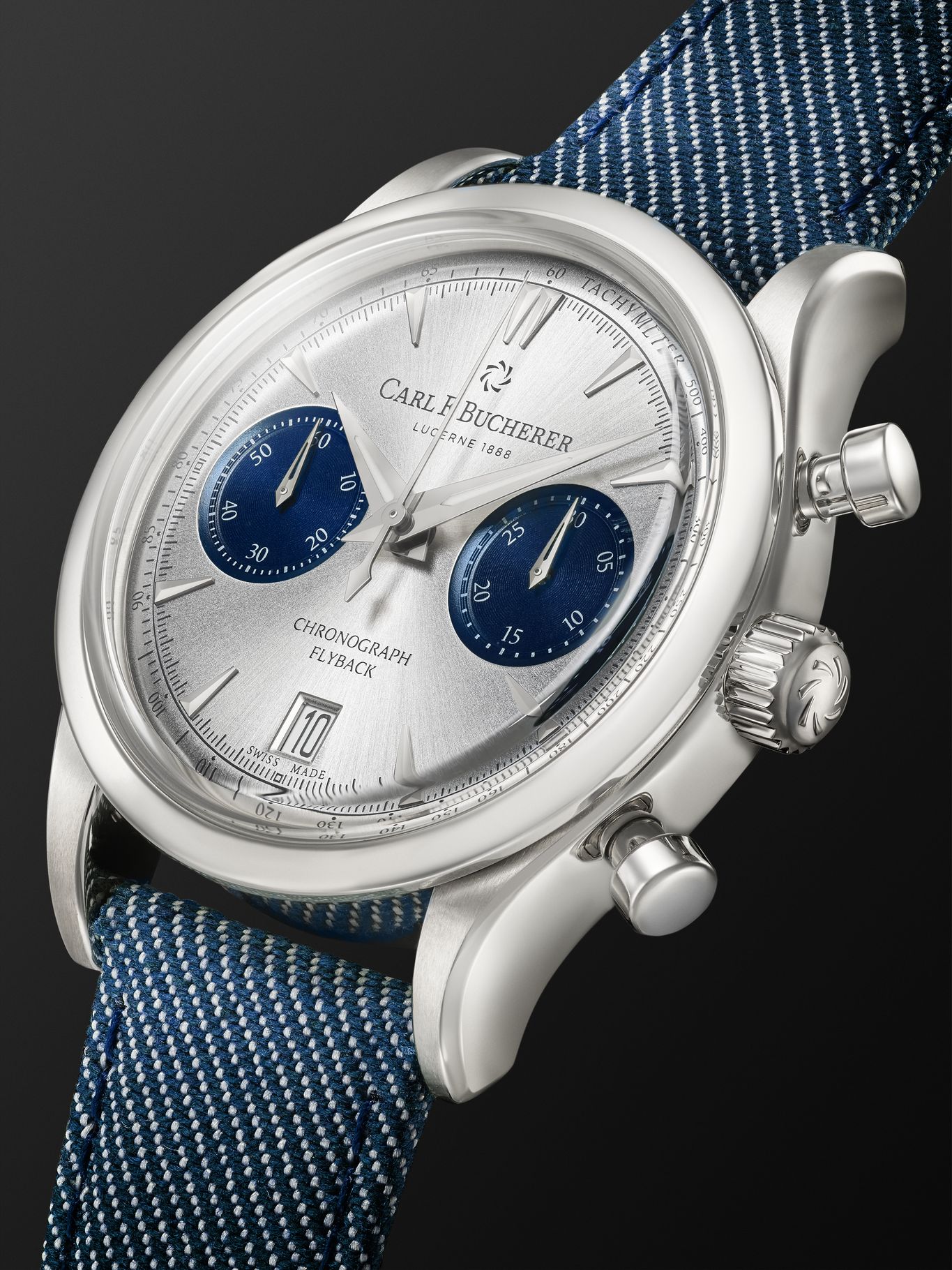 CARL F. BUCHERER Manero Flyback Automatic Chronometer 40mm Stainless ...