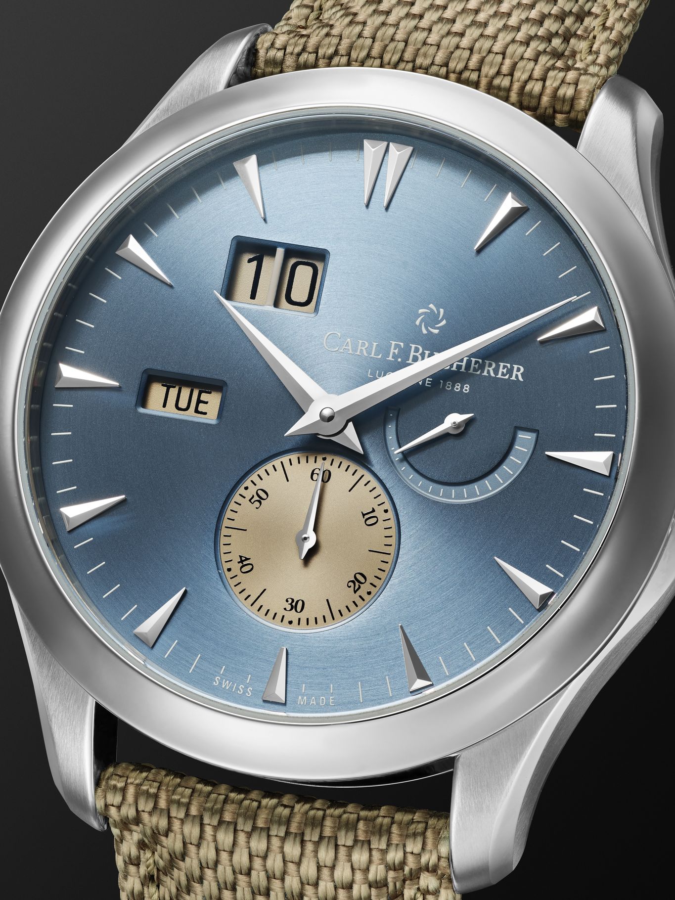 CARL F. BUCHERER Manero Peripheral BigDate Automatic 41.6mm Stainless ...