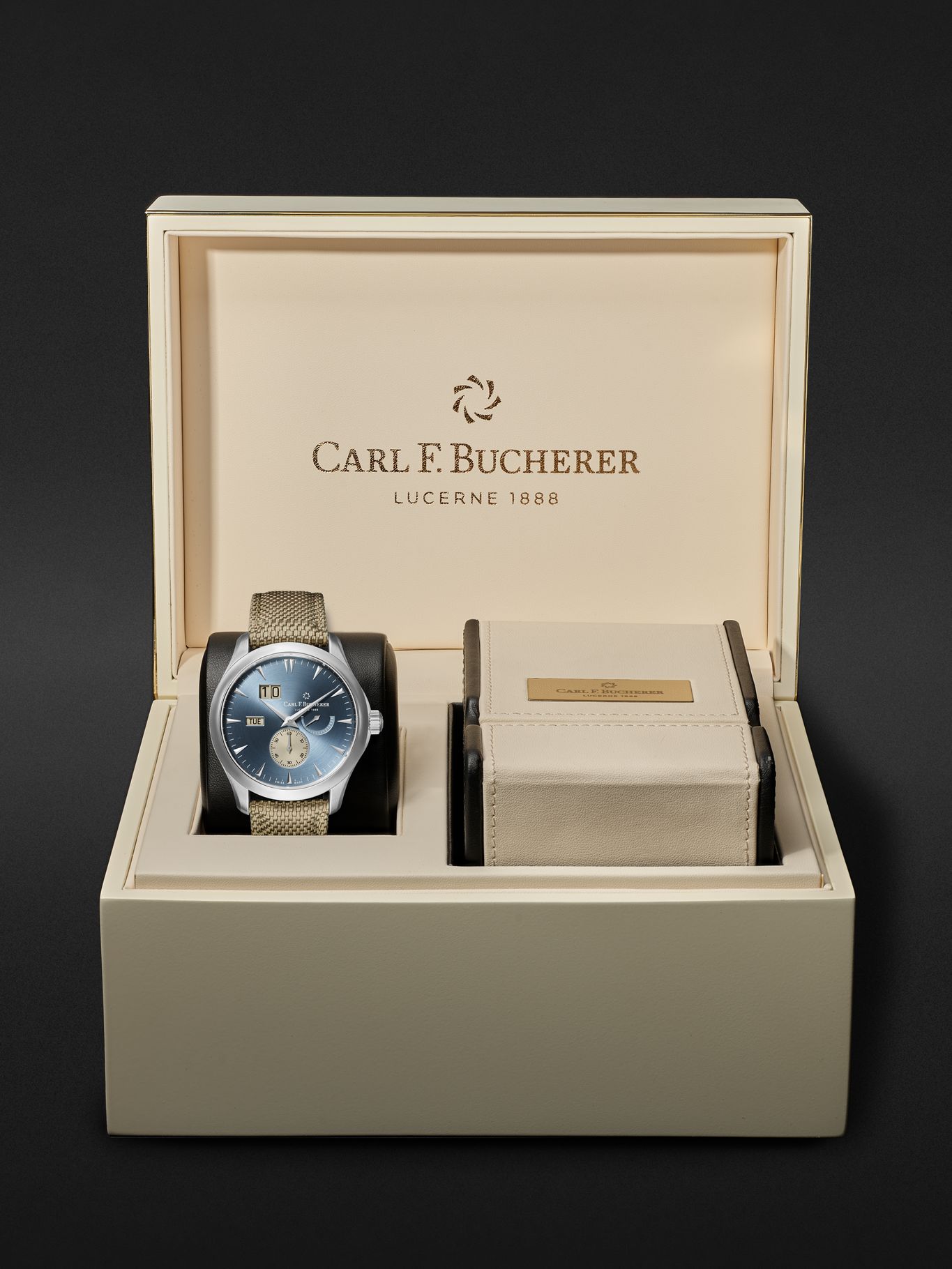 CARL F. BUCHERER Manero Peripheral BigDate Automatic 41.6mm Stainless ...