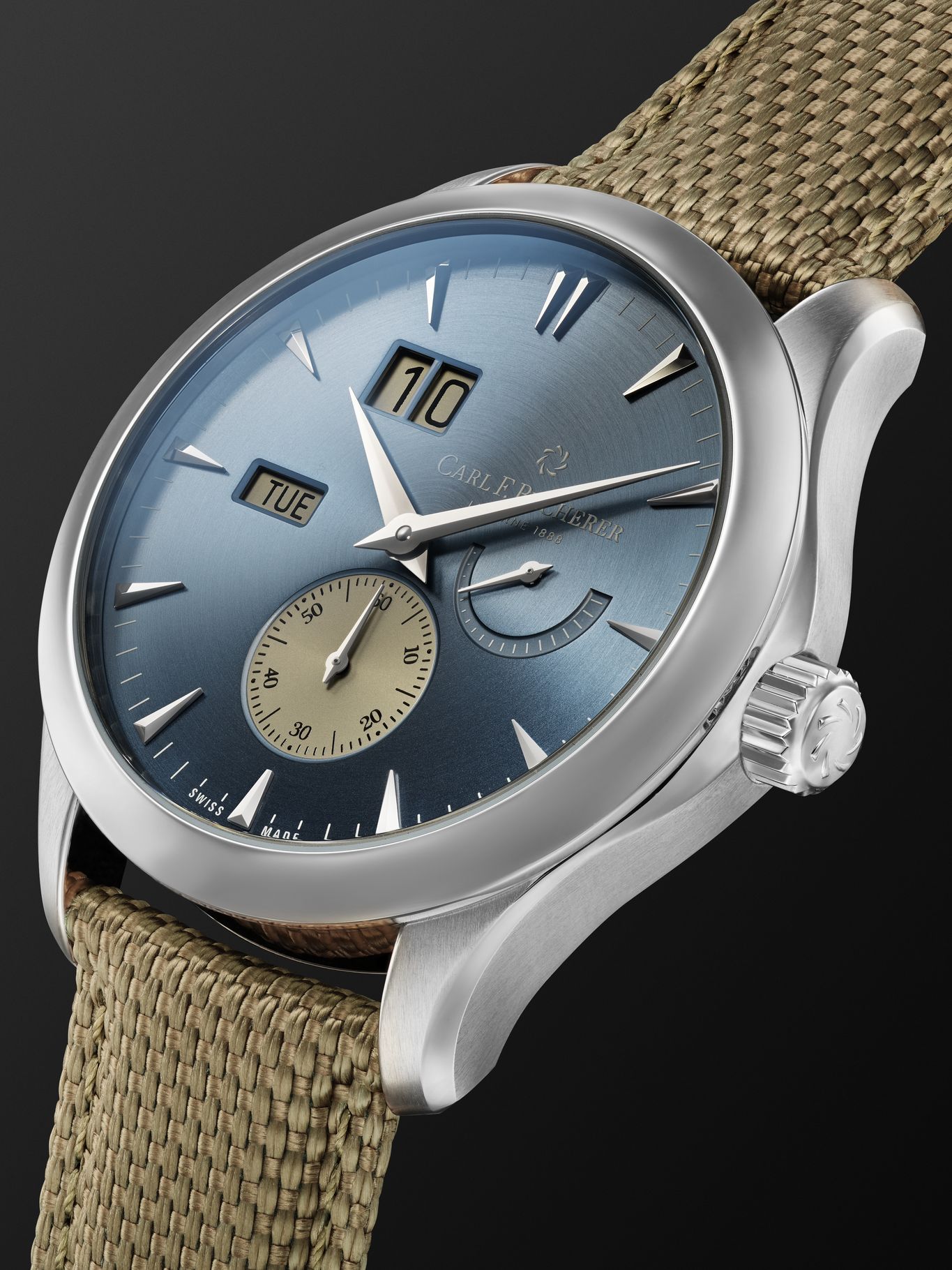 CARL F. BUCHERER Manero Peripheral BigDate Automatic 41.6mm Stainless ...