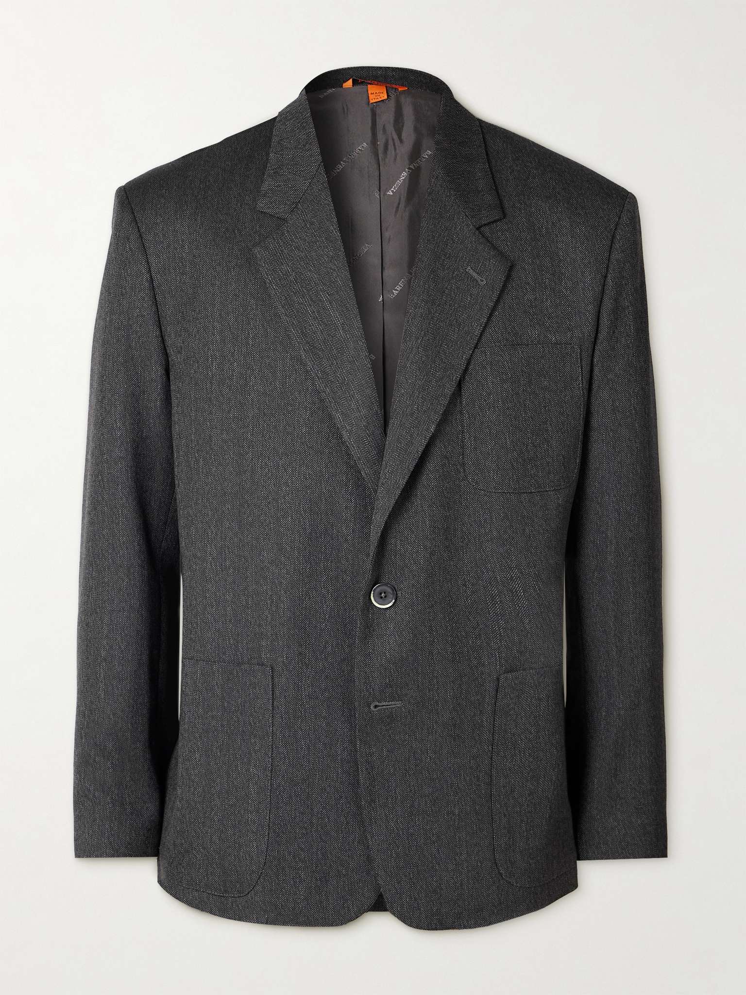 BARENA Virgin Wool Herringbone Blazer for Men | MR PORTER