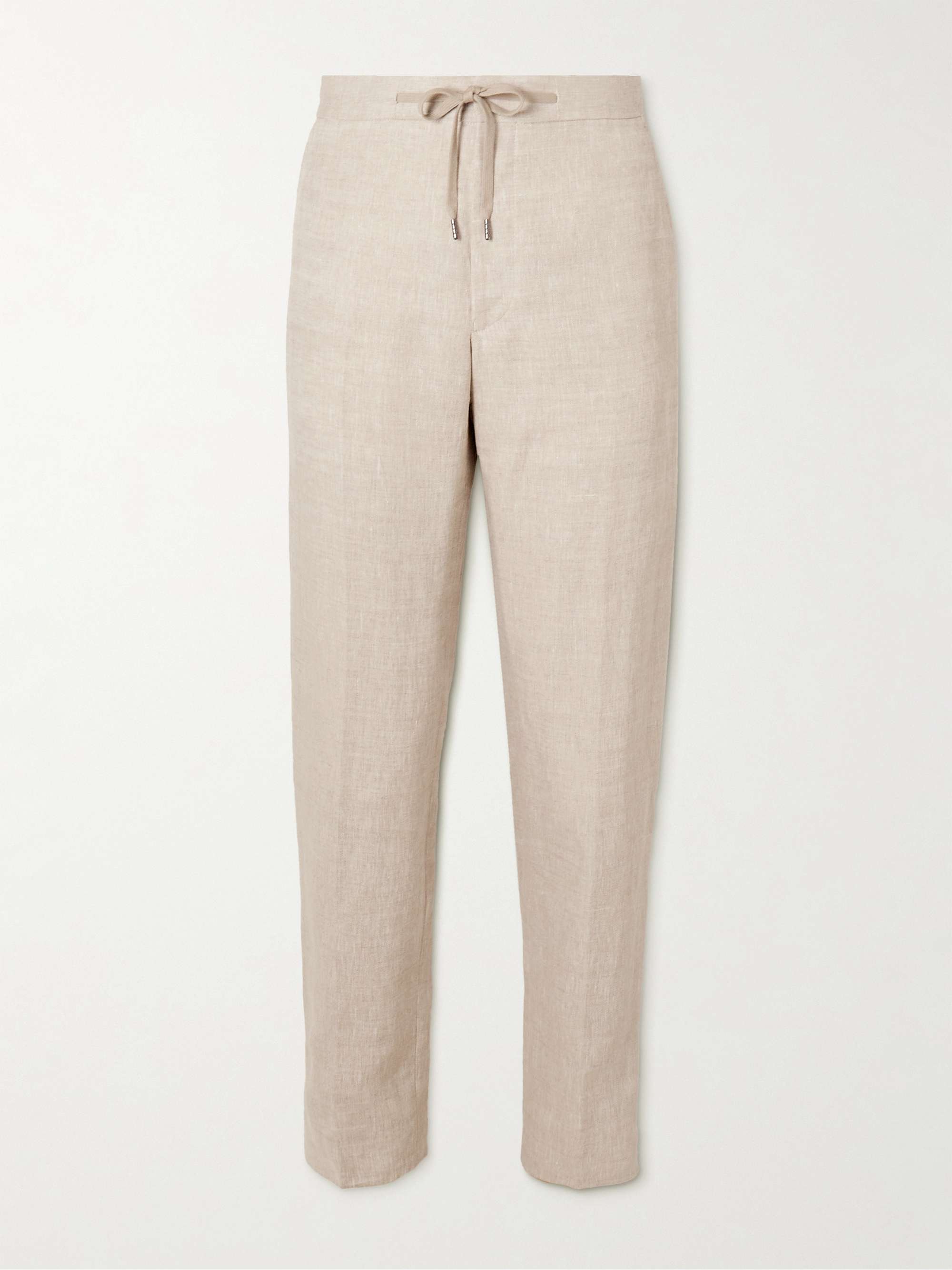 MR P. Straight-Leg Linen Drawstring Trousers for Men | MR PORTER