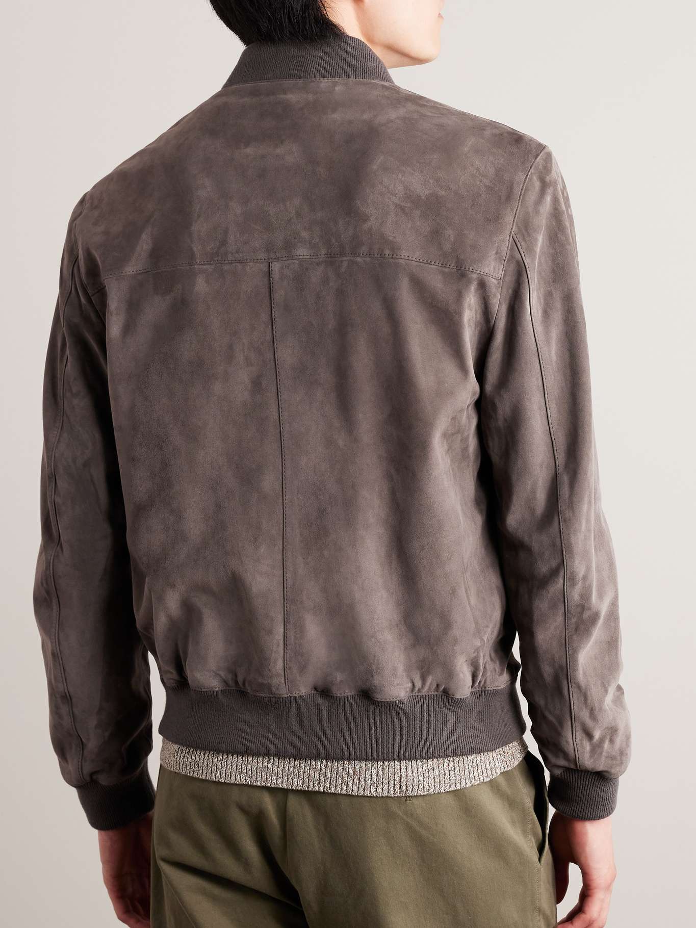 MR P. Suede Bomber Jacket for Men | MR PORTER