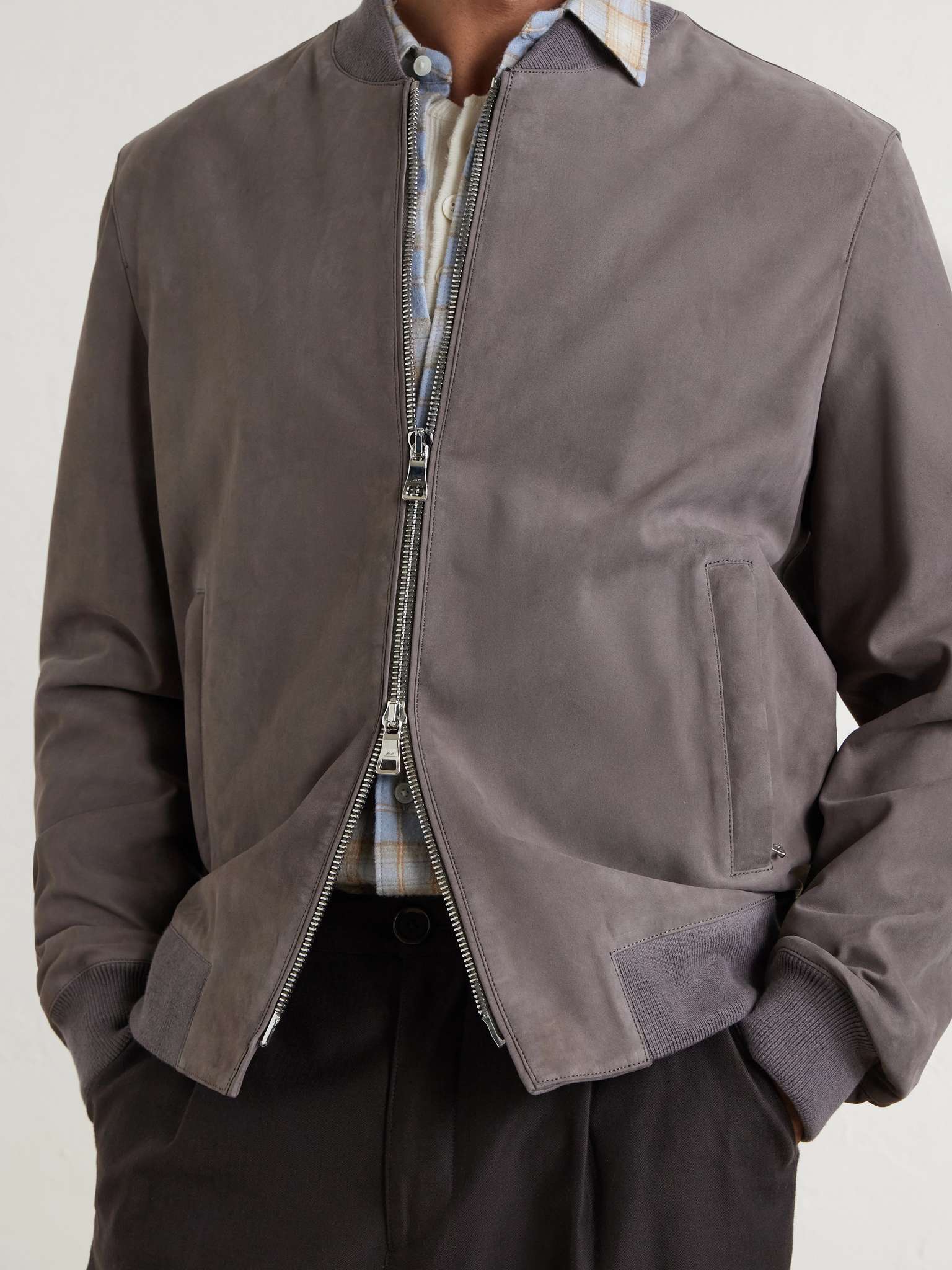 MR P. Suede Bomber Jacket for Men | MR PORTER