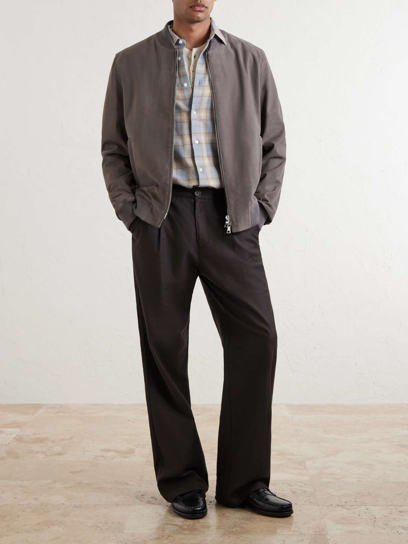MR P. Suede Bomber Jacket for Men | MR PORTER