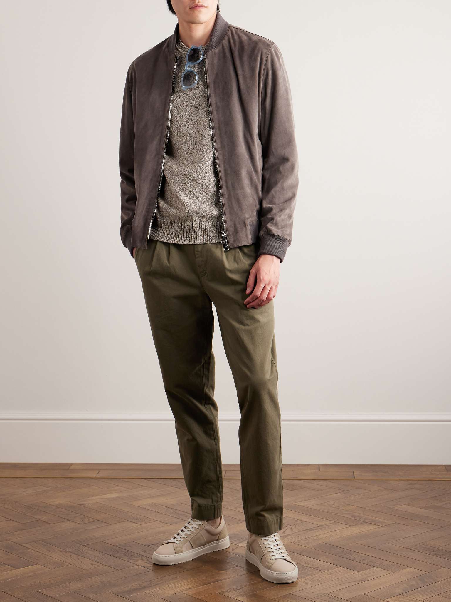 MR P. Suede Bomber Jacket for Men | MR PORTER