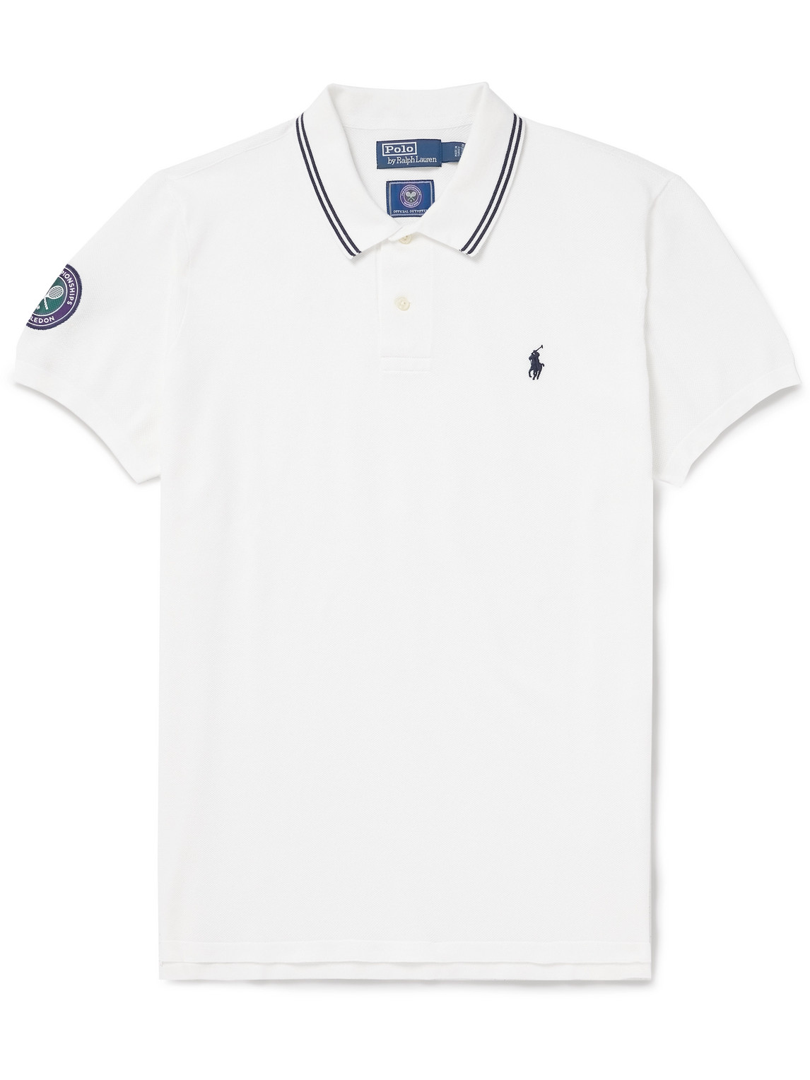 Polo Ralph Lauren Men'S Polo Black Long-Sleeved Logo-Embroidered Custom Slim-Fit Cotton-Piqué ...