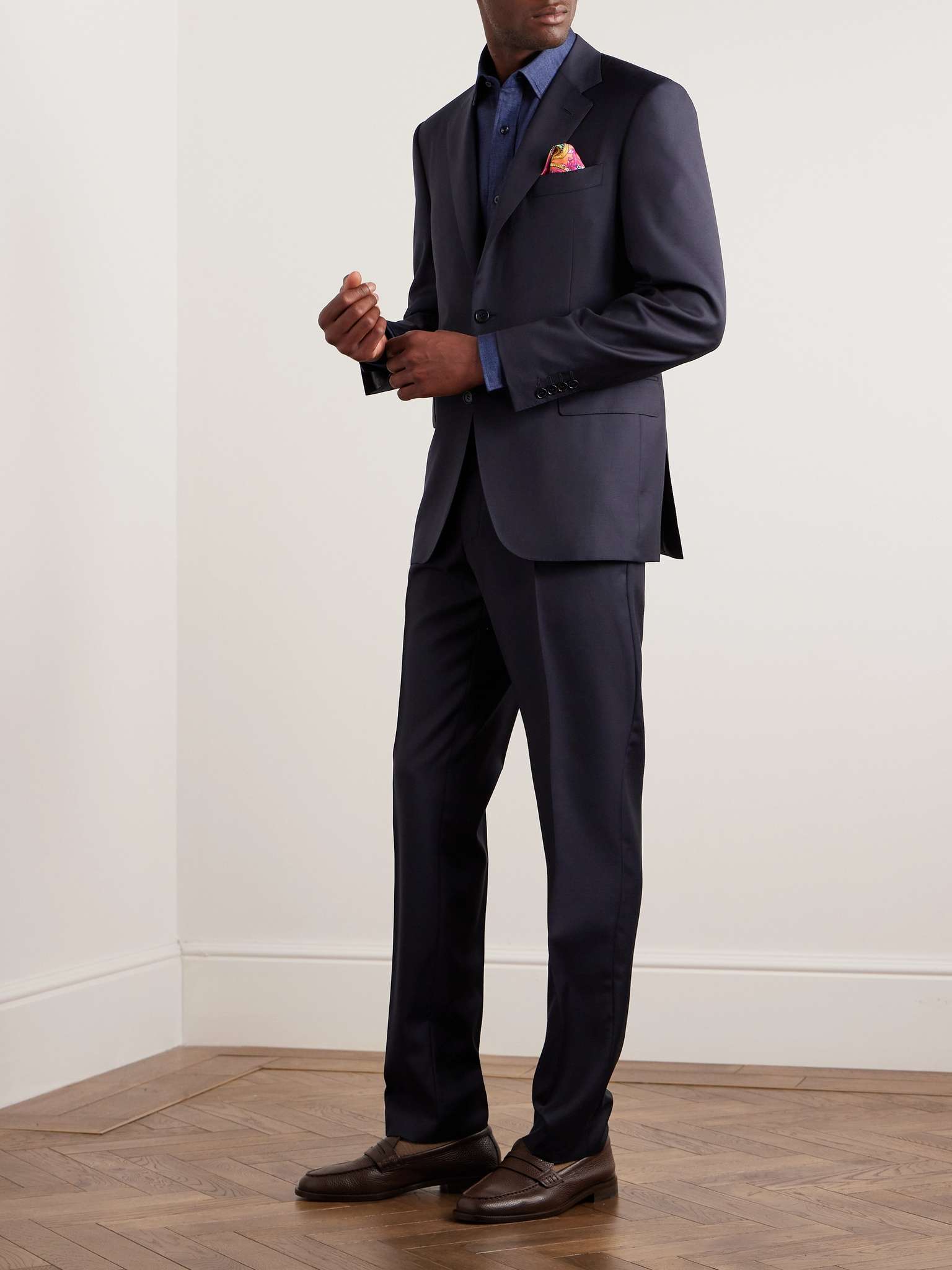 Navy Slim-Fit Wool Suit | CANALI | MR PORTER