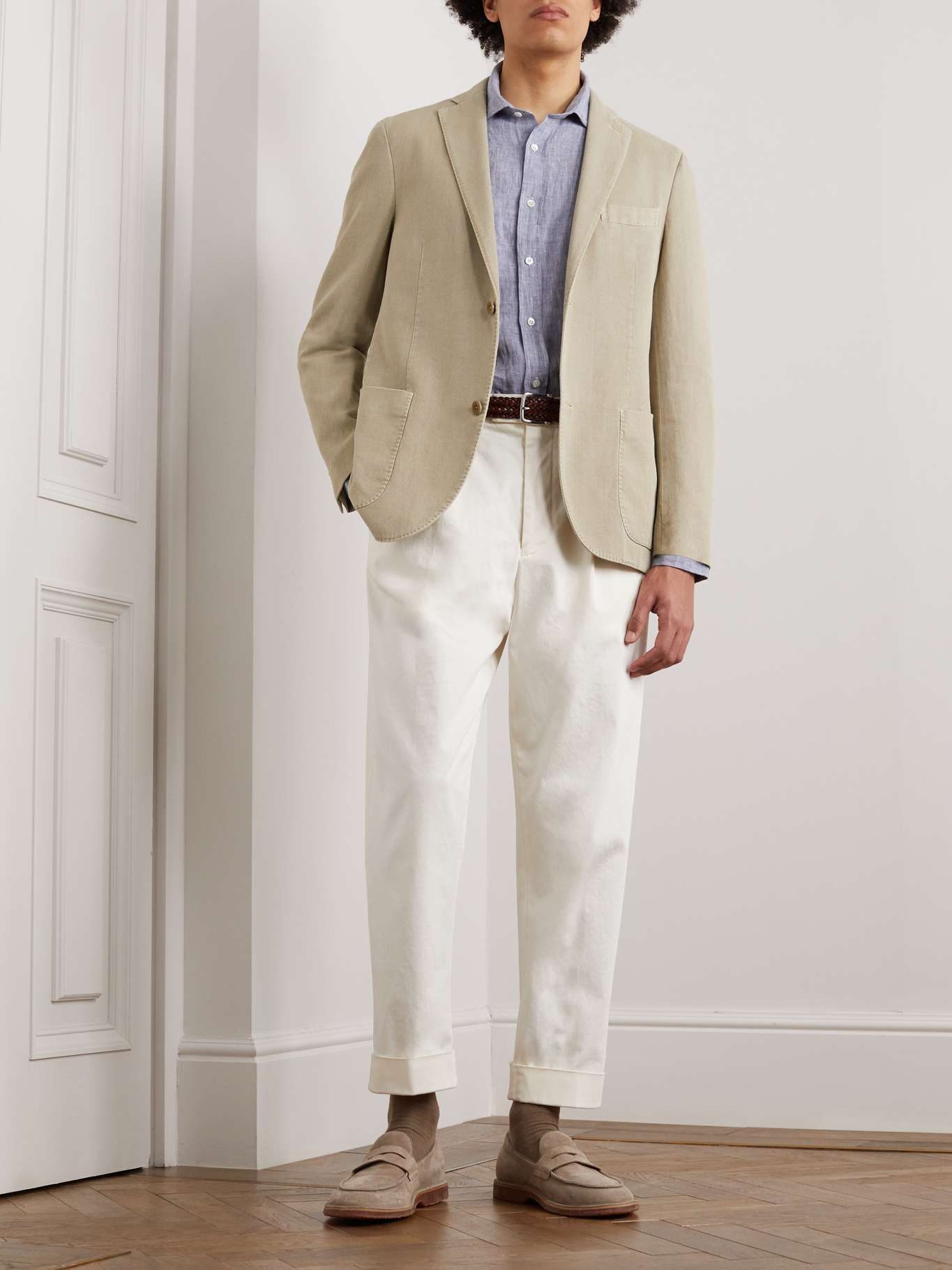 INCOTEX Slim-Fit Cotton and Ramie-Blend Blazer for Men | MR PORTER