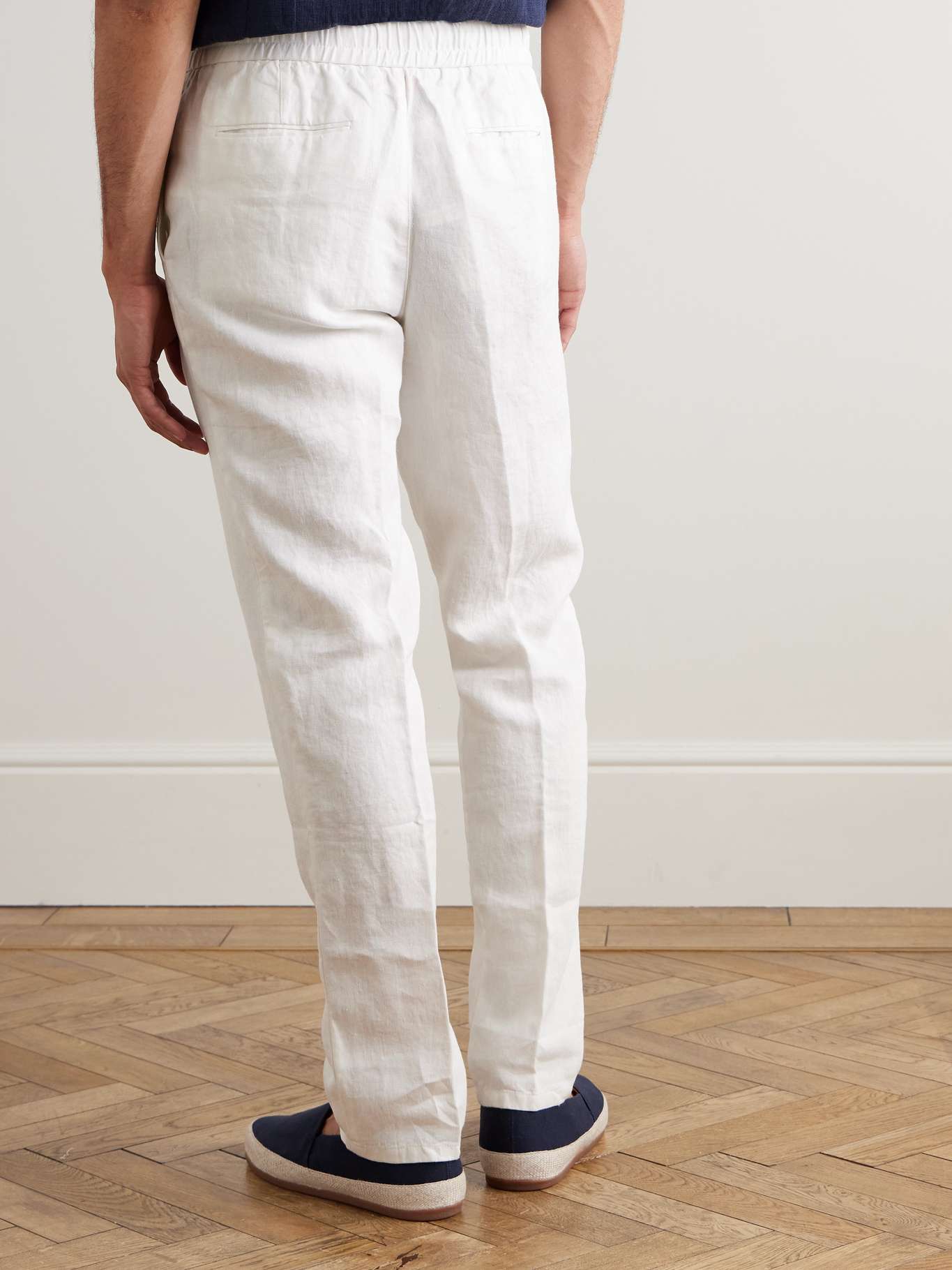 ORLEBAR BROWN Cornell Straight-Leg Washed Linen Trousers for Men | MR ...