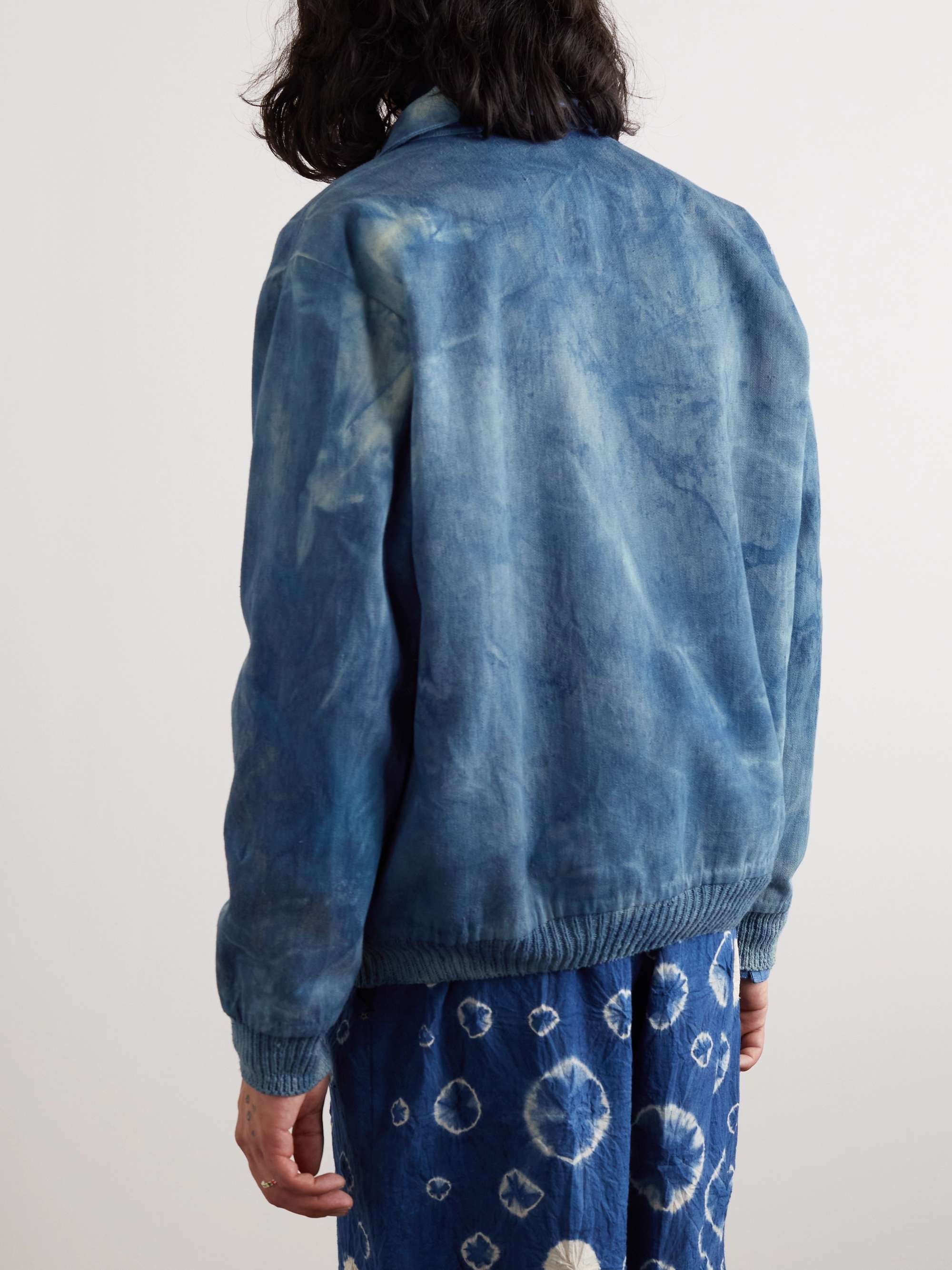 Blue Tie-Dyed Denim Jacket | 11.11/ELEVEN ELEVEN | MR PORTER