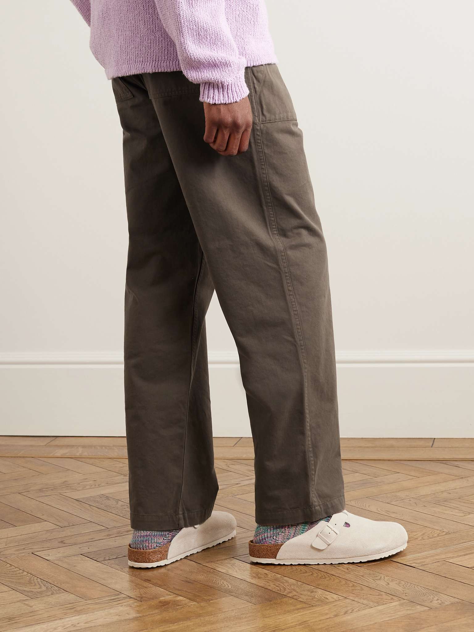 MILES LEON Work Straight-Leg Cotton-Twill Trousers for Men | MR PORTER