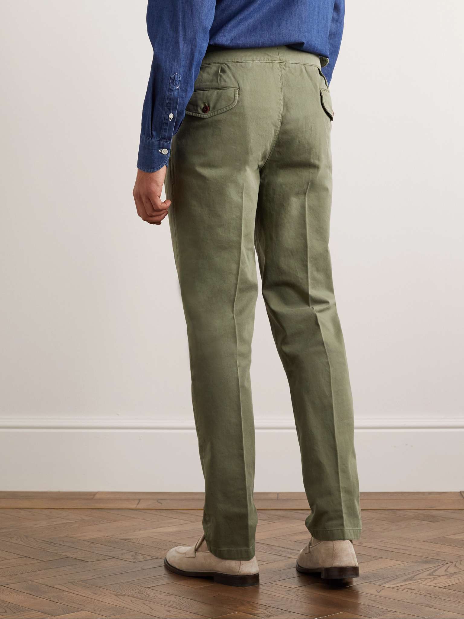RUBINACCI Manny Tapered Pleated Cotton-Twill Trousers | MR PORTER