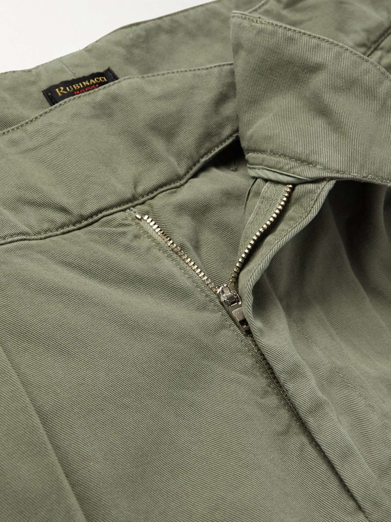 RUBINACCI Manny Tapered Pleated Cotton-Twill Trousers for Men | MR PORTER