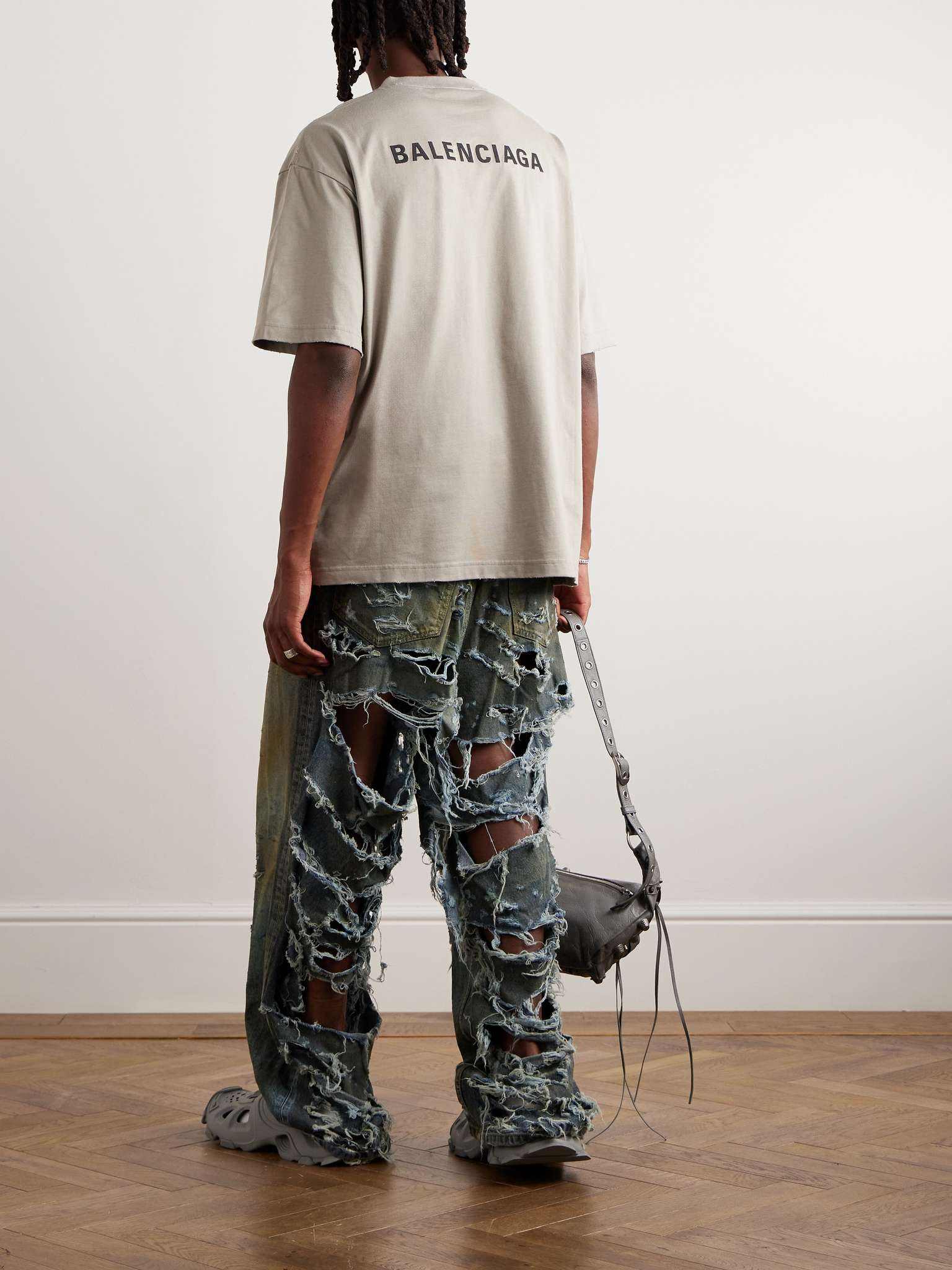 BALENCIAGA Super Destroyed Wide-Leg Jeans for Men | MR PORTER